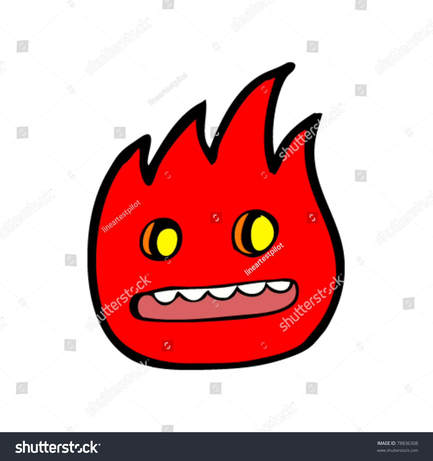 Flame Cartoon Stock Vector (Royalty Free) 78836308