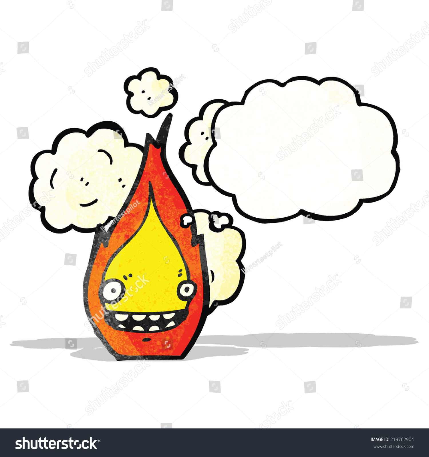 Flame Cartoon Character Stock Vector (Royalty Free) 219762904 ...