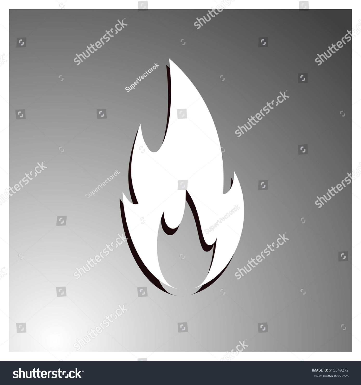 Flame Gas Fire Icon Stock Vector (Royalty Free) 615549272 | Shutterstock