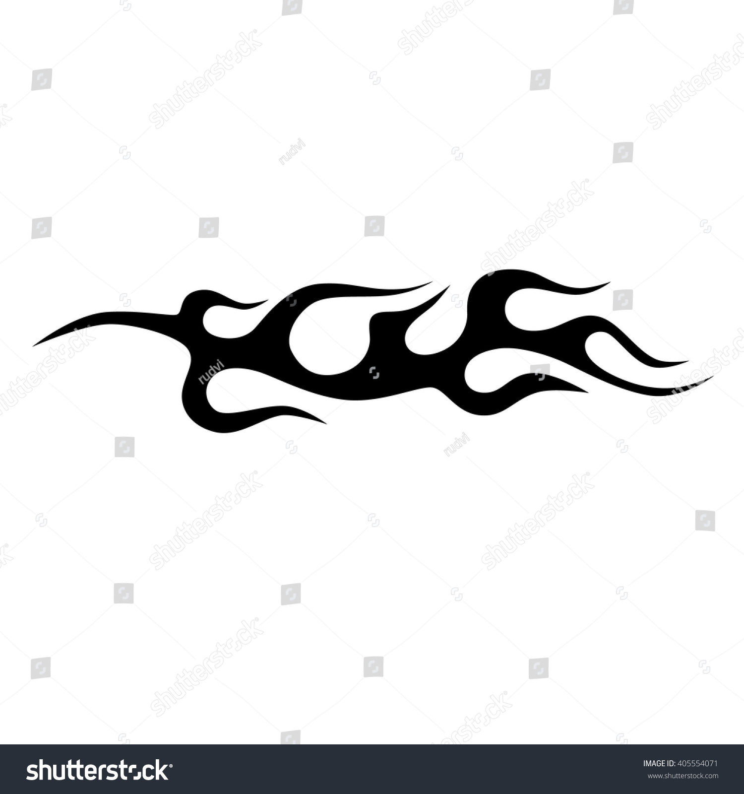 Flame Vector Tribal Flames Vector Isolated Stock Vector (Royalty Free ...