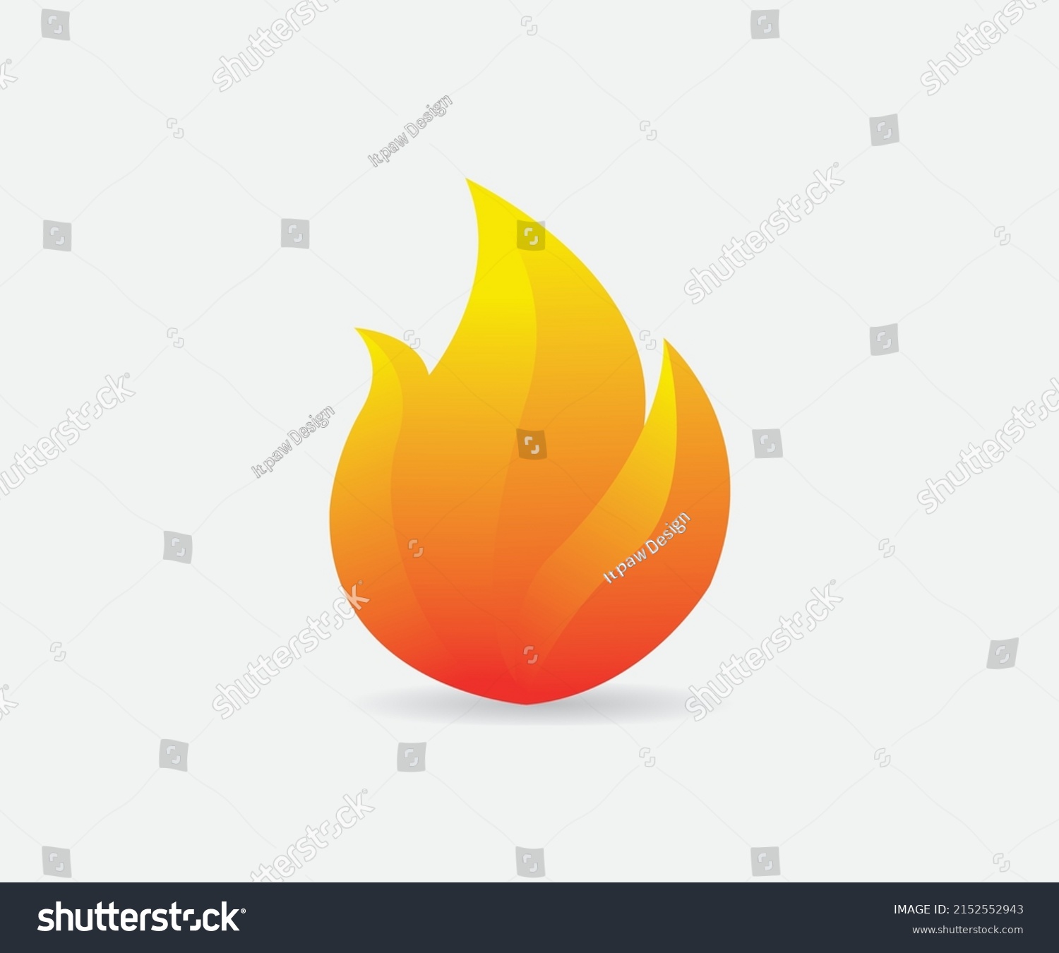Flaming 3d Fire Vector Design Stock Vector (Royalty Free) 2152552943 ...