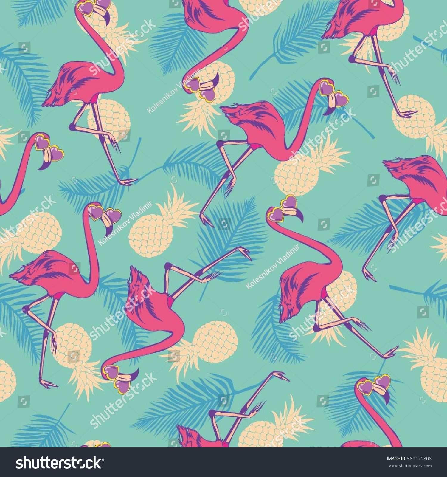 Flamingo Birdvector Illustration Stock Vector (Royalty Free) 560171806 ...