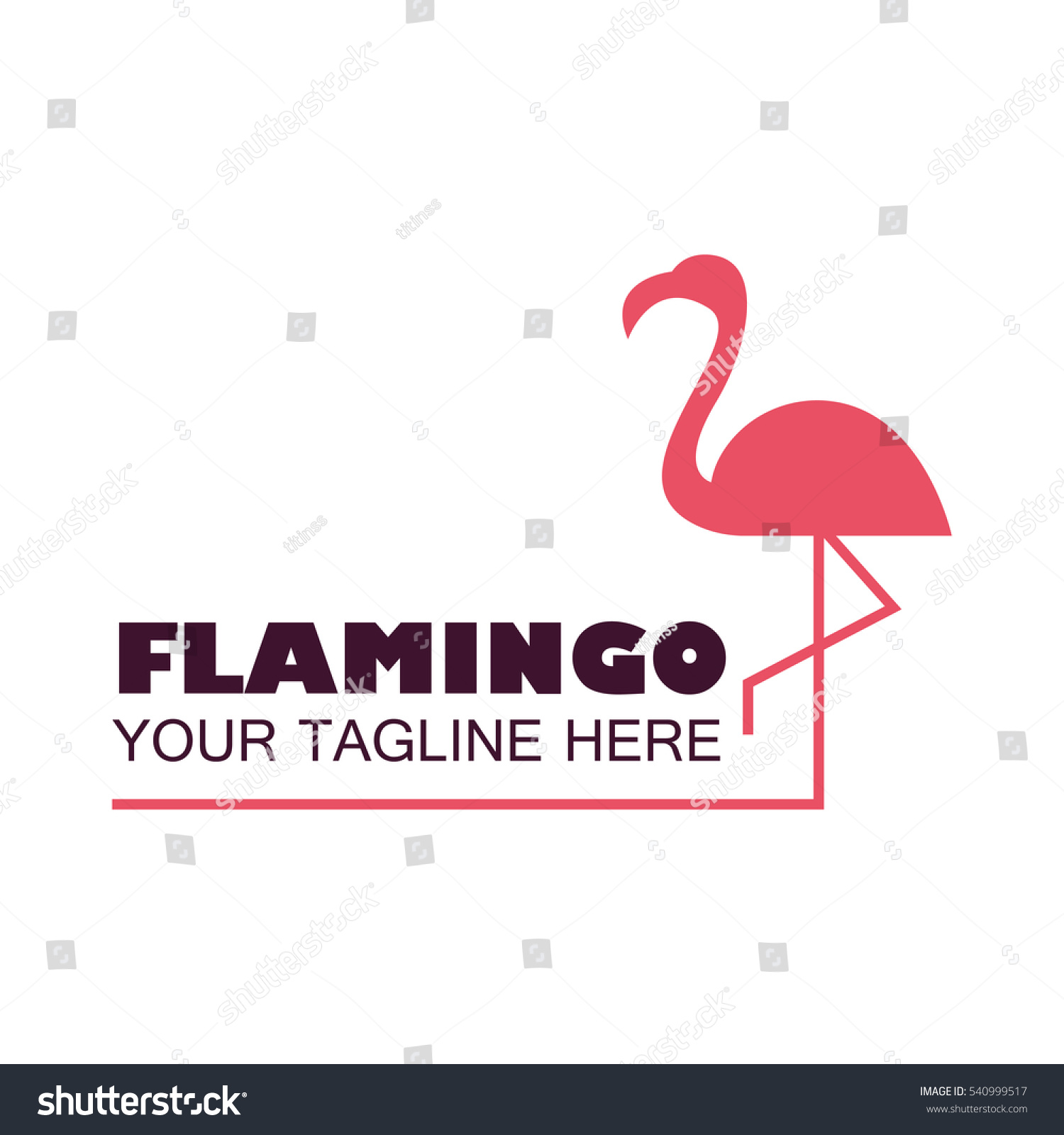 Flamingo Logo Stock Vector 540999517 - Shutterstock