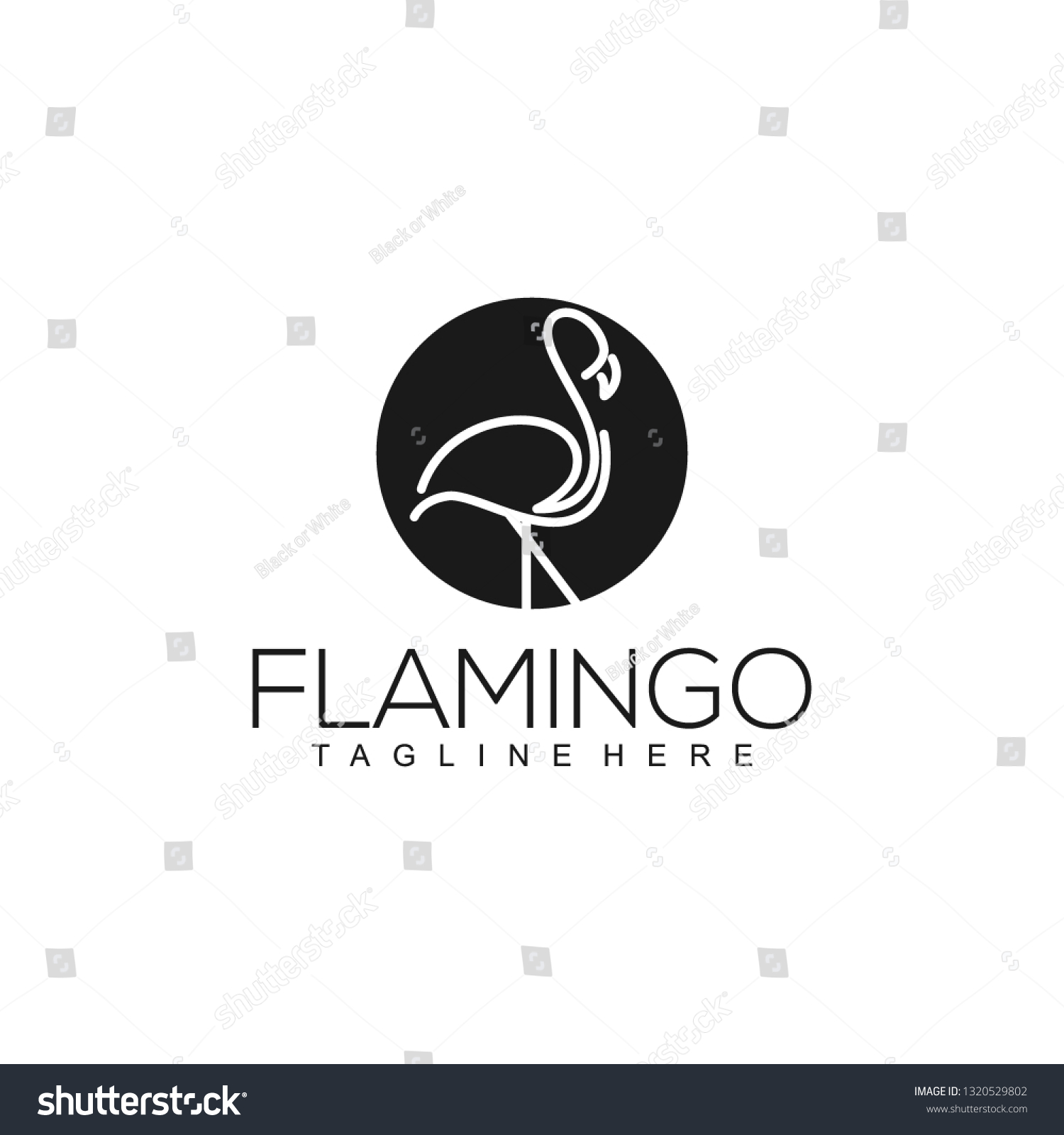 Flamingo Logo Design Stock Vector (Royalty Free) 1320529802 | Shutterstock