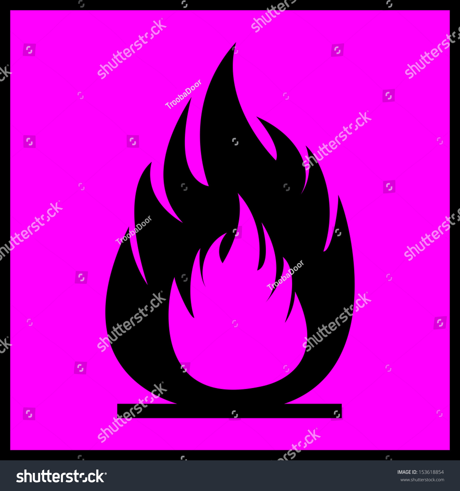 Flammability Sign Extremely Unstable Stock Vector (Royalty Free ...