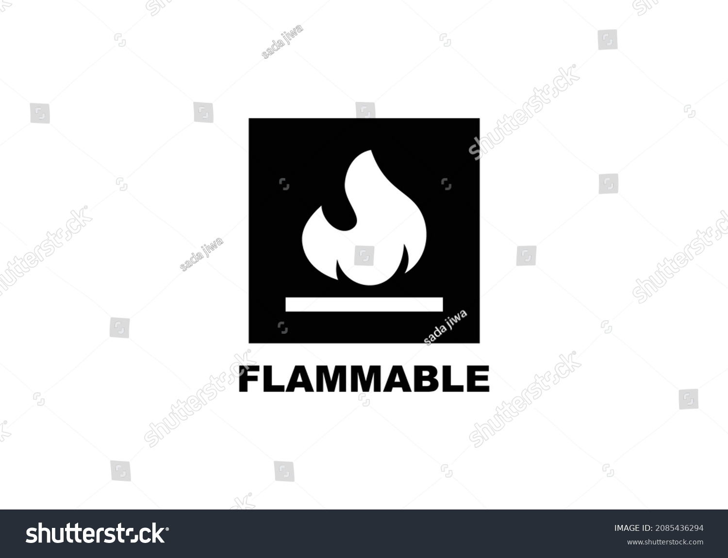 Flammable Cardboard Simple Flat Icon Vector Stock Vector (Royalty Free) 2085436294 | Shutterstock