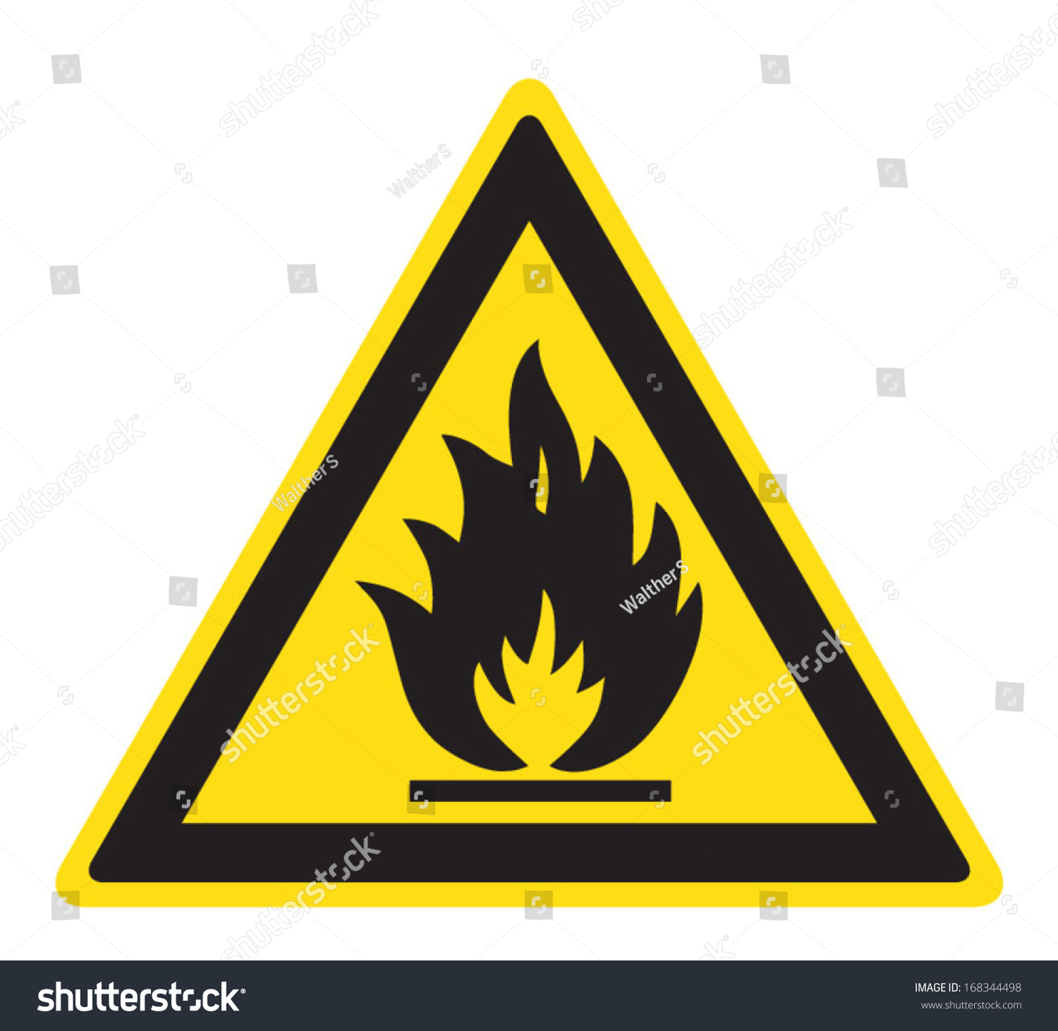Flammable Inflammable Substances Stock Vector (Royalty Free) 168344498