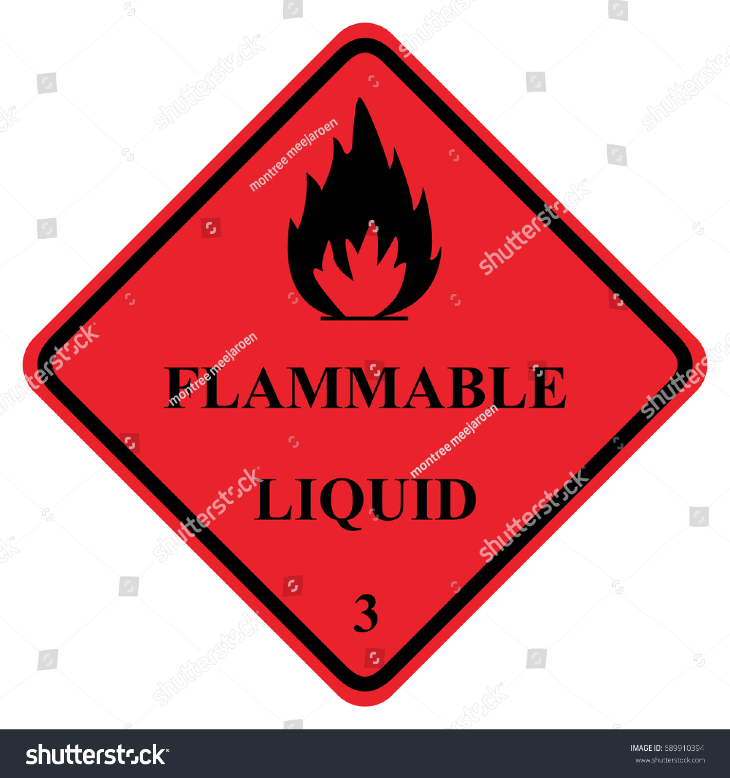 Flammable Liquid Sign เวกเตอร์สต็อก 689910394 - Shutterstock