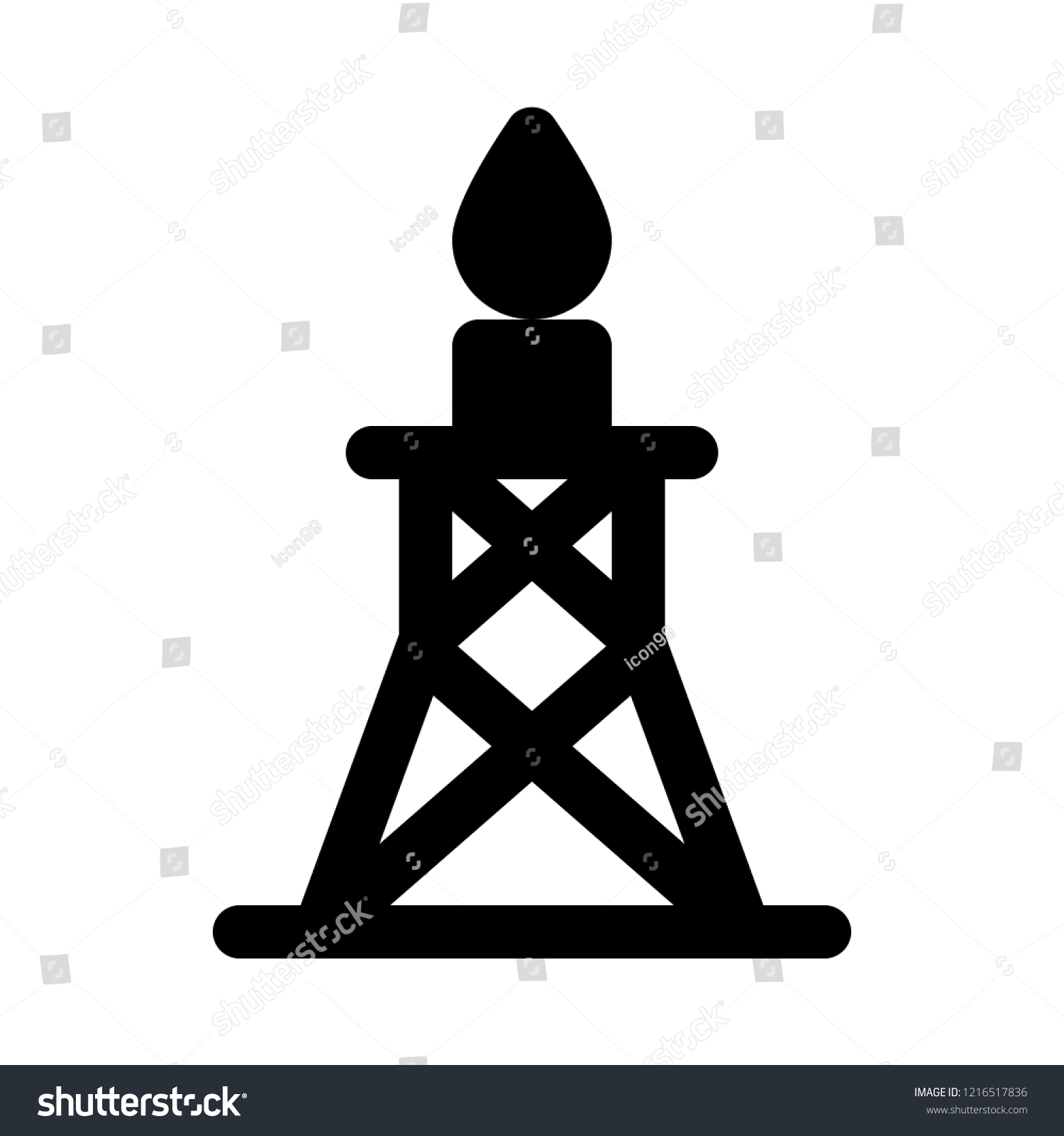 Flare Stack Tower Stock Vector (Royalty Free) 1216517836 | Shutterstock
