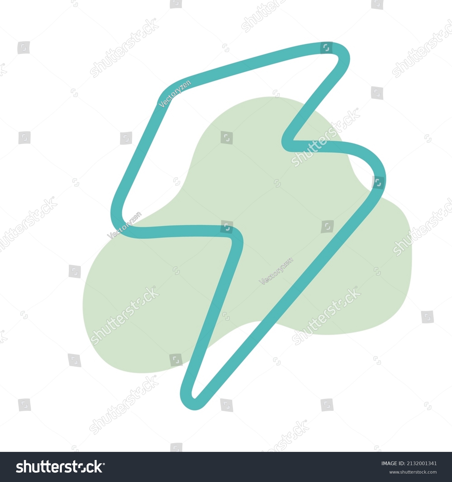 Flash Abstract Shape Hand Drawn Illustration Stock Vector (Royalty Free ...