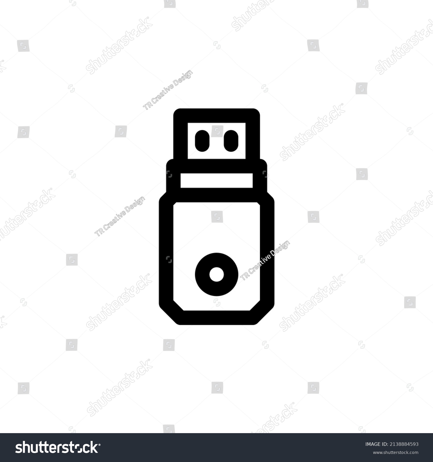 Flash Disk Vector Icon Computer Component Stock Vector (Royalty Free ...