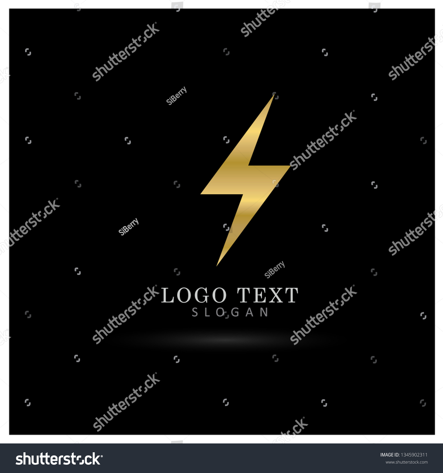 Flash Lightning Gold Logo Symbol Icon Stock Vector (Royalty Free ...