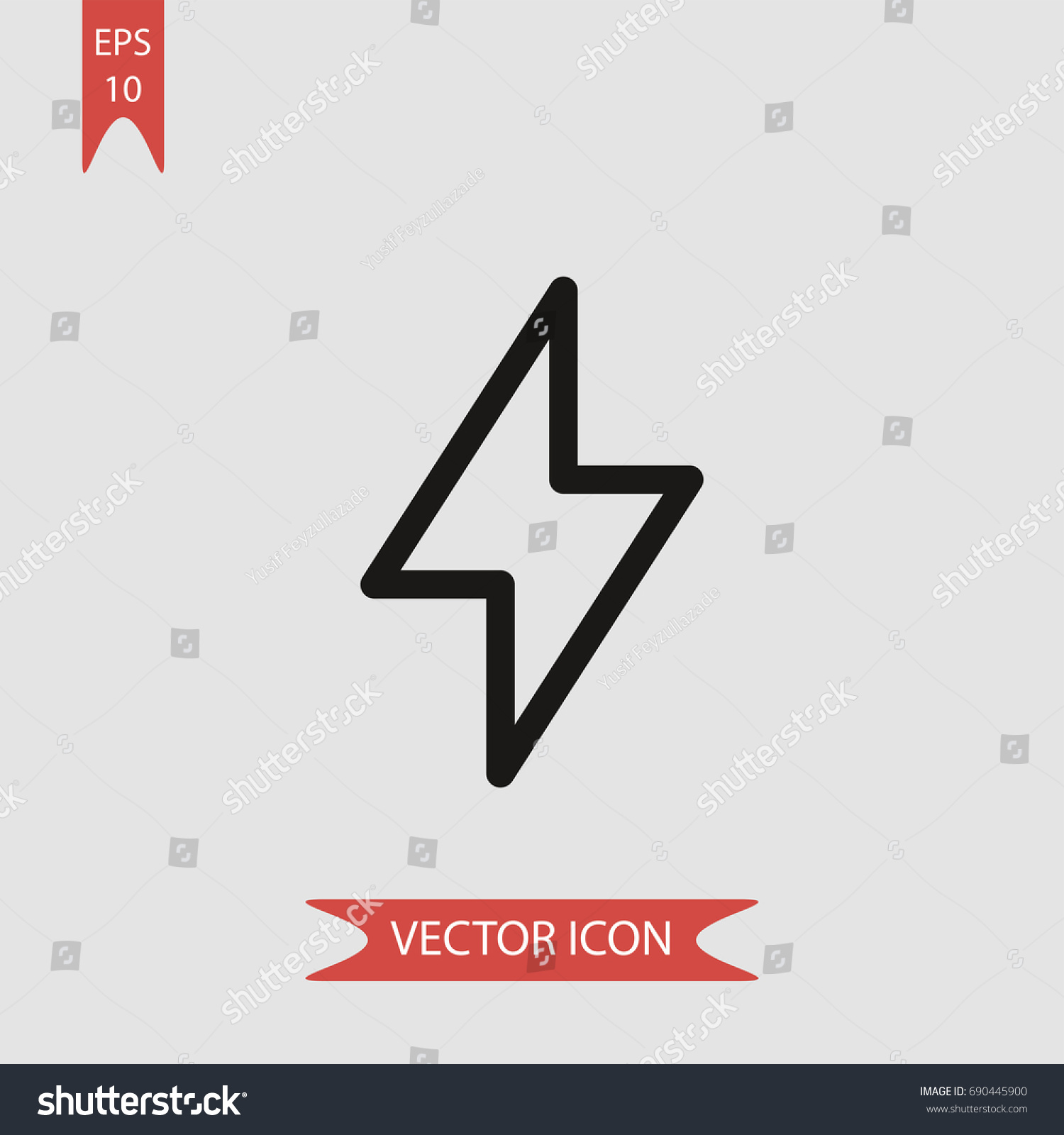 Flash Vector Icon Illustration Symbol Stock Vector (Royalty Free ...
