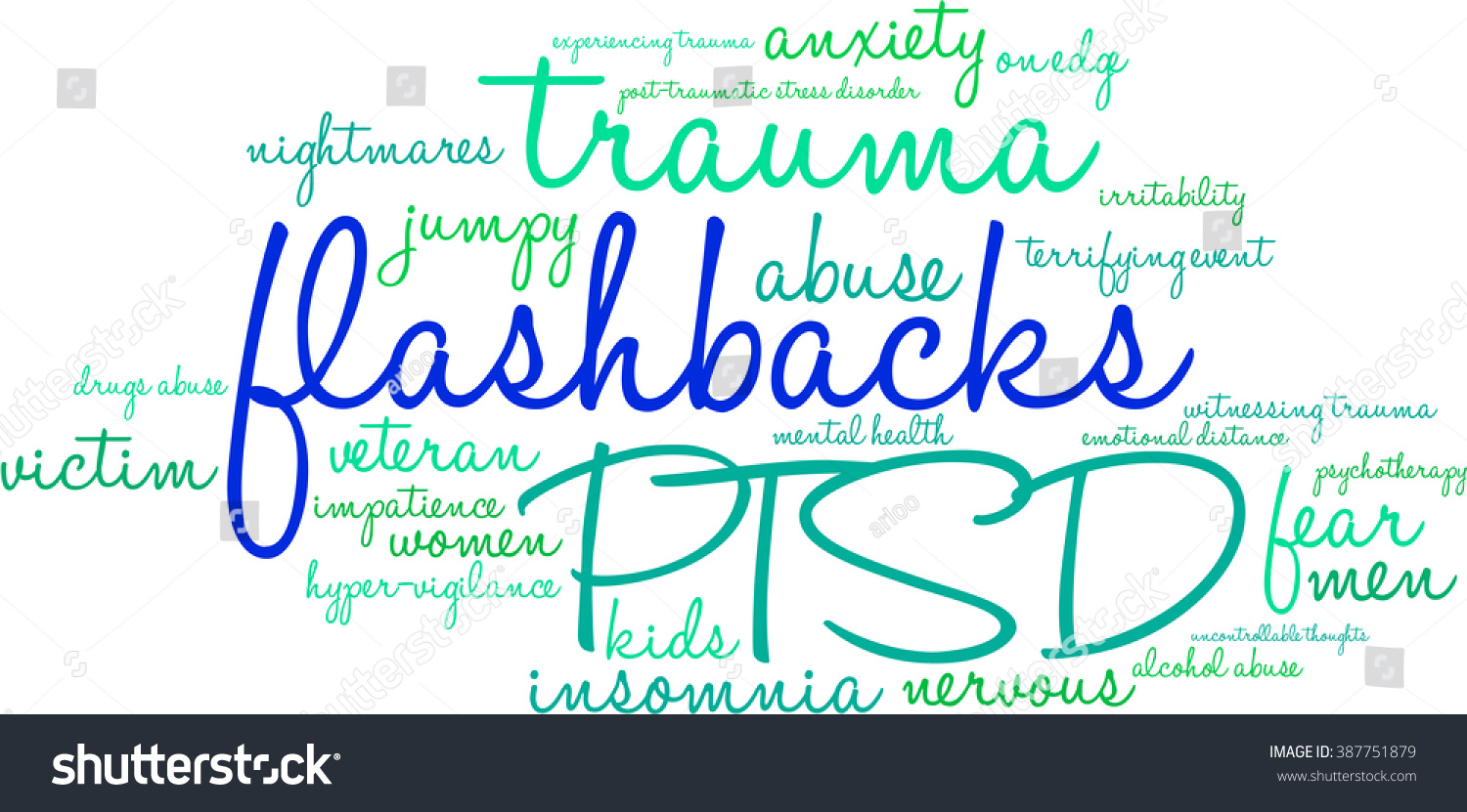 Flashbacks Word Cloud On White Background: vector de stock (libre de ...