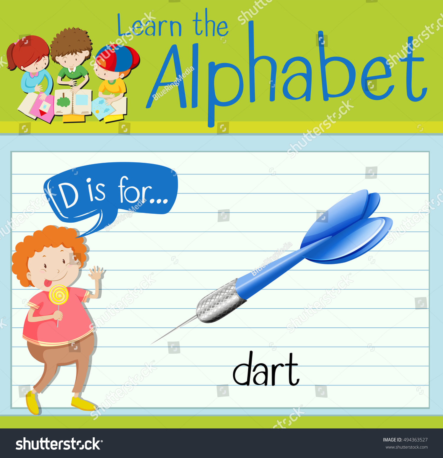 Flashcard Letter D Dart Illustration Stock Vector (Royalty Free) 494363527 Flashcard Letter D Dart Illustration Stock Vector (Royalty Free) 494363527
