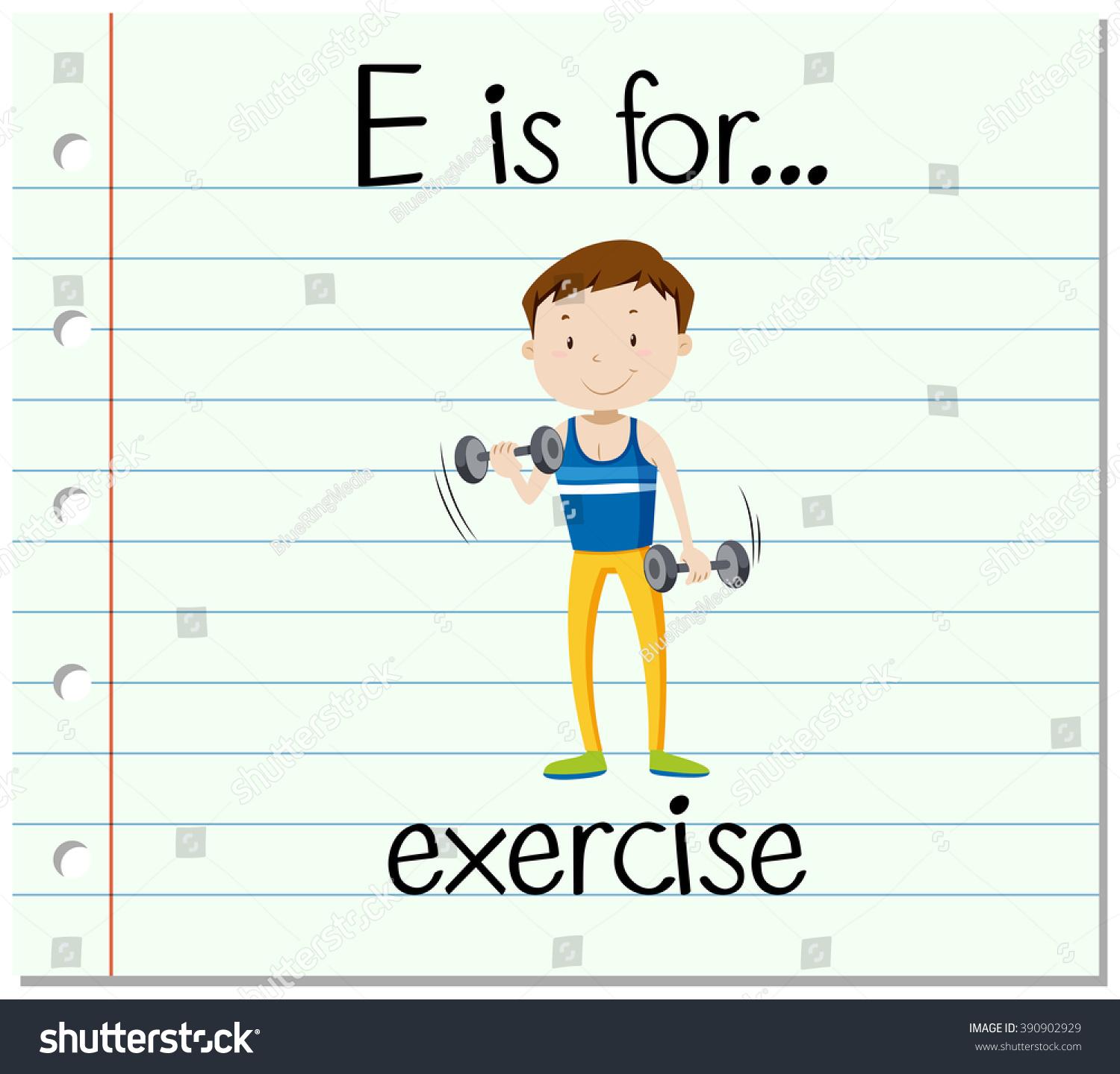 Flashcard Letter E Exercise Illustration Stock Vector (Royalty Free ...