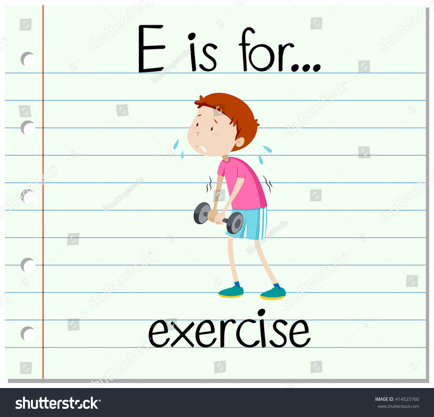 Flashcard Letter E Exercise Illustration Stock Vector (Royalty Free ...