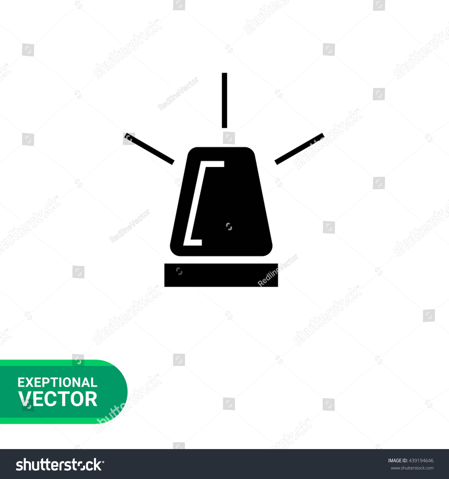 Flashing Light Icon Stock Vector (Royalty Free) 439194646 | Shutterstock