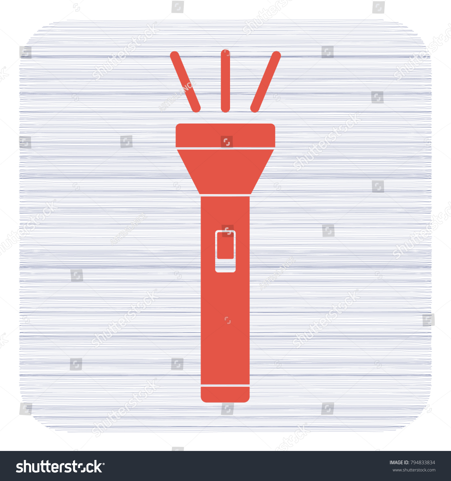 Flashlight Icon Portable Torch Vector Isolated Stock Vector (Royalty ...