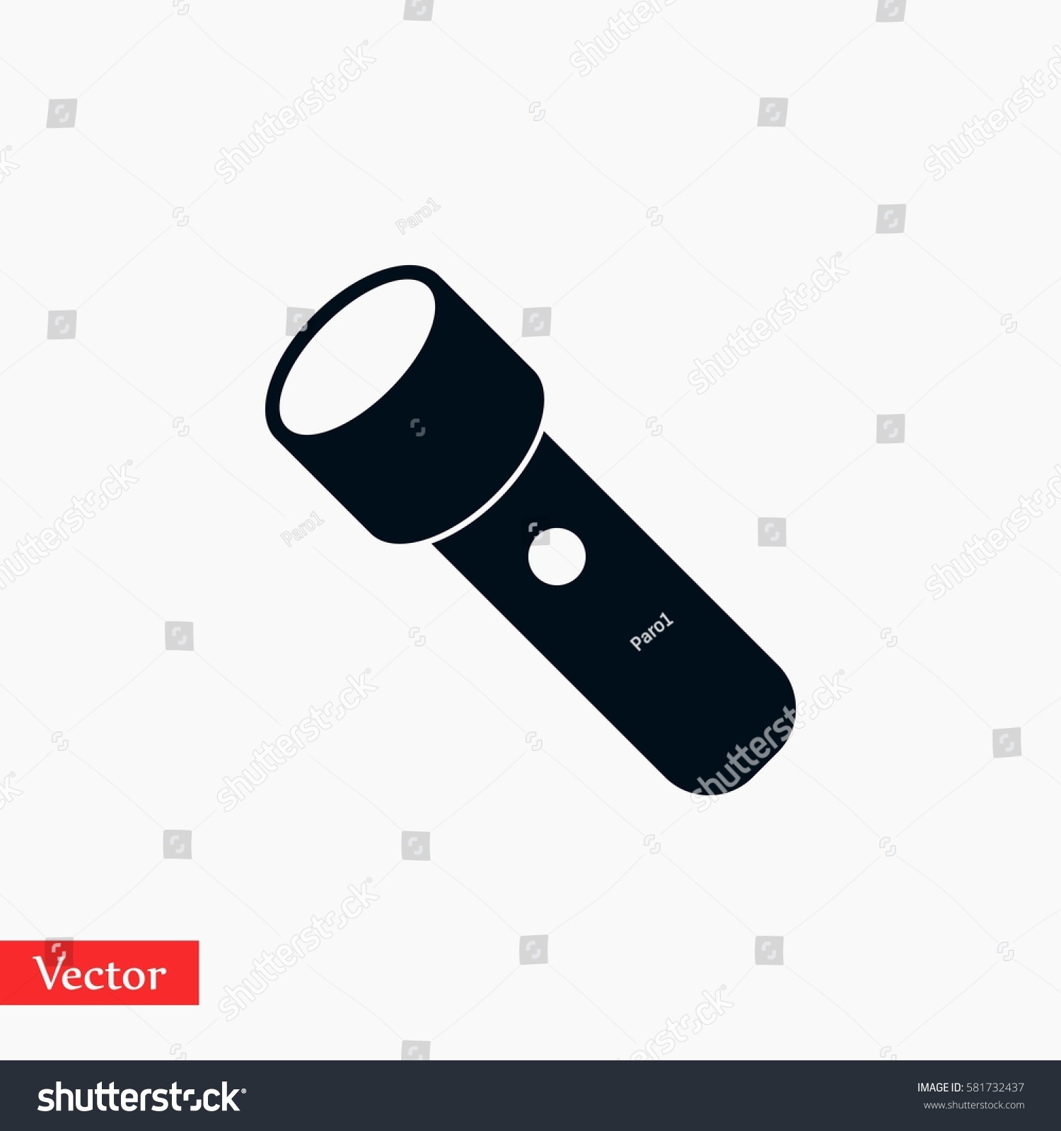 Vektor Stok Flashlight Icon Vector Eps 10 Illustration (Tanpa Royalti ...