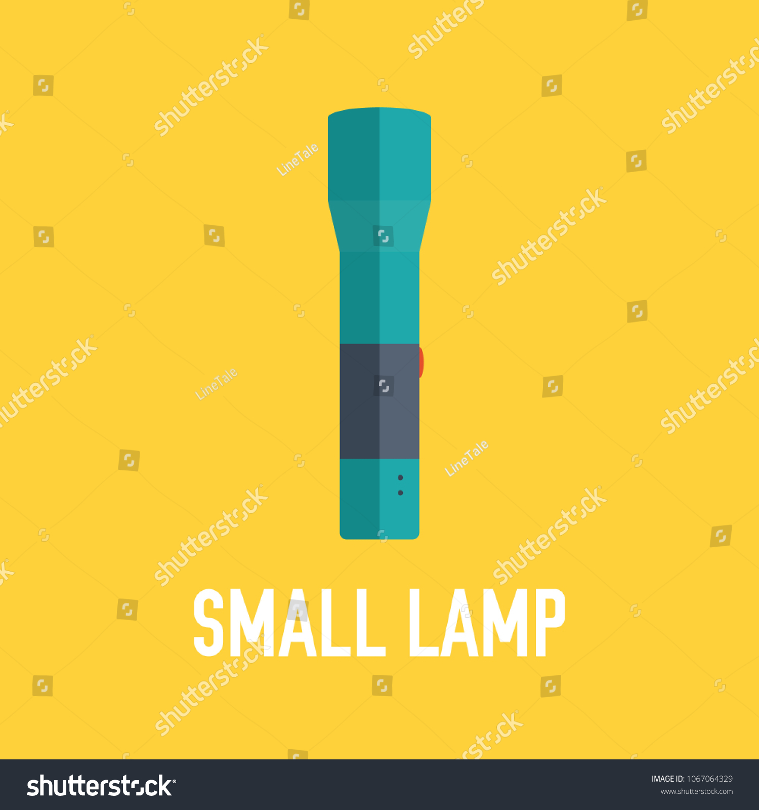 Flashlight Vector Illustration Symbol Object Flat Stock Vector (Royalty ...