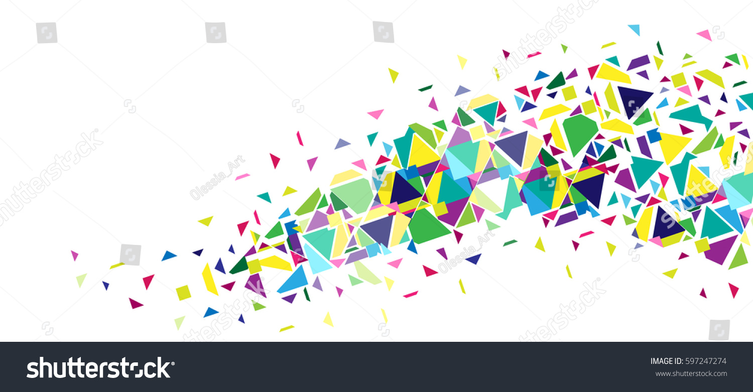 Flat Abstract Bright Creative Background Shapes Stock Vector (Royalty ...