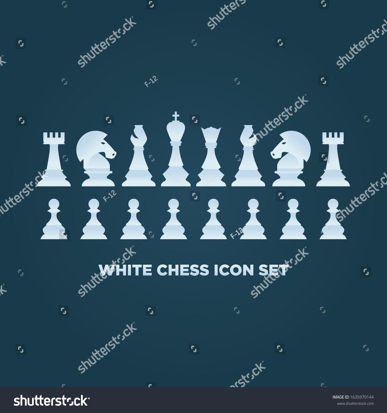Flat Fun Chess Vector Illustration Icon: vector de stock (libre de ...