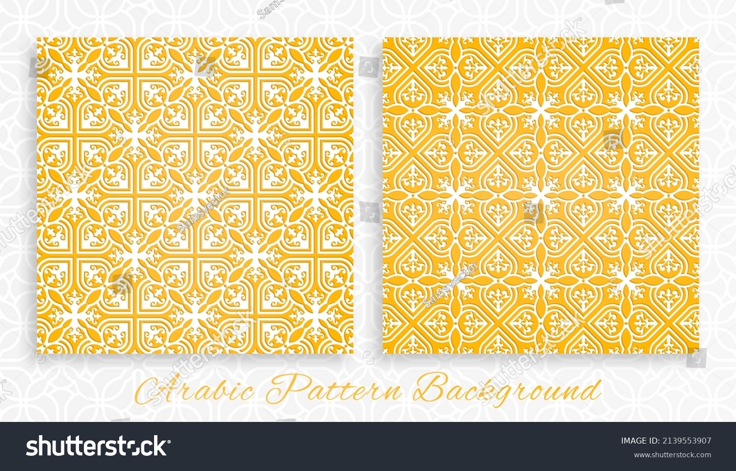 Flat Arabic Pattern Background Islamic Elegant Stock Vector (Royalty Free) 2139553907 | Shutterstock