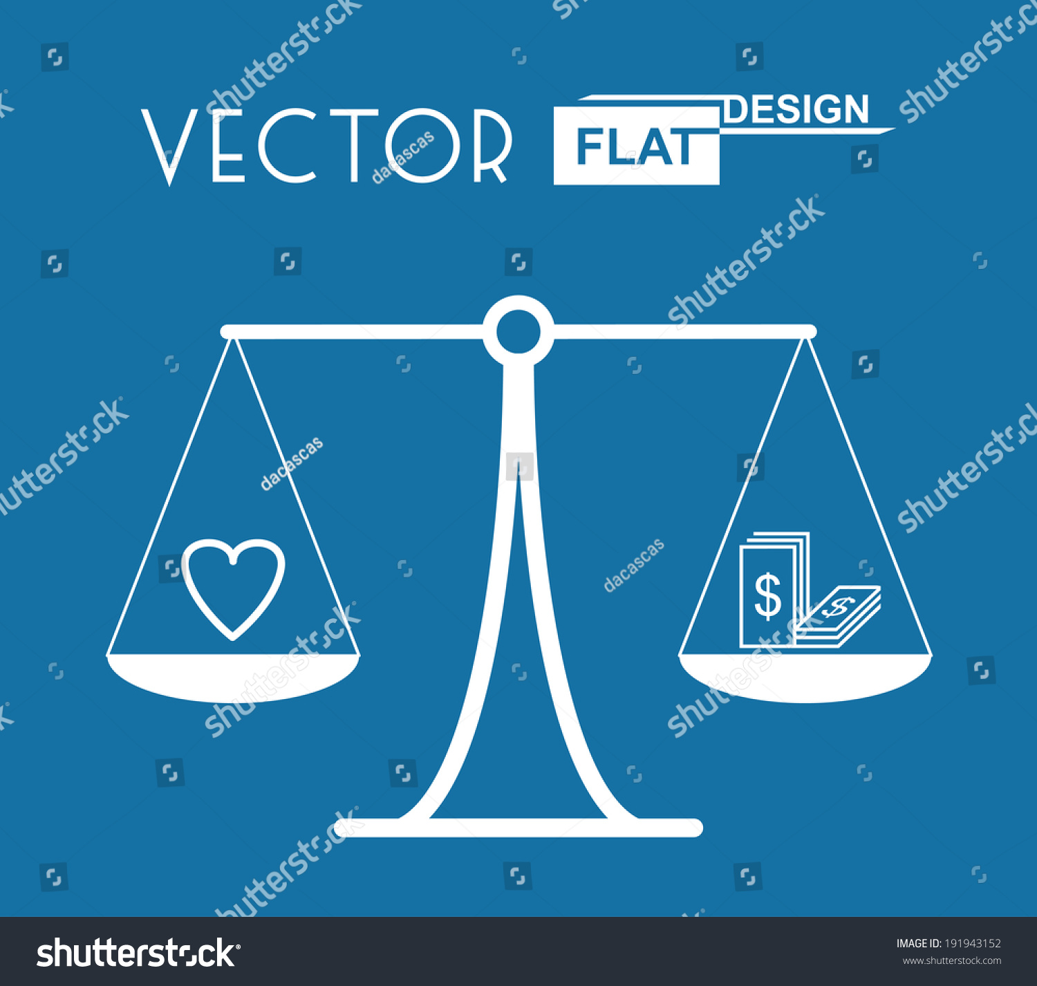Flat Balance Symbol Vector Illustration Stock Vector (Royalty Free ...