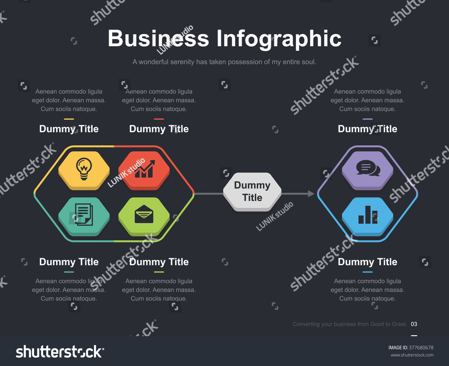 Flat Business Presentation Vector Slide Template Stock Vector (Royalty ...