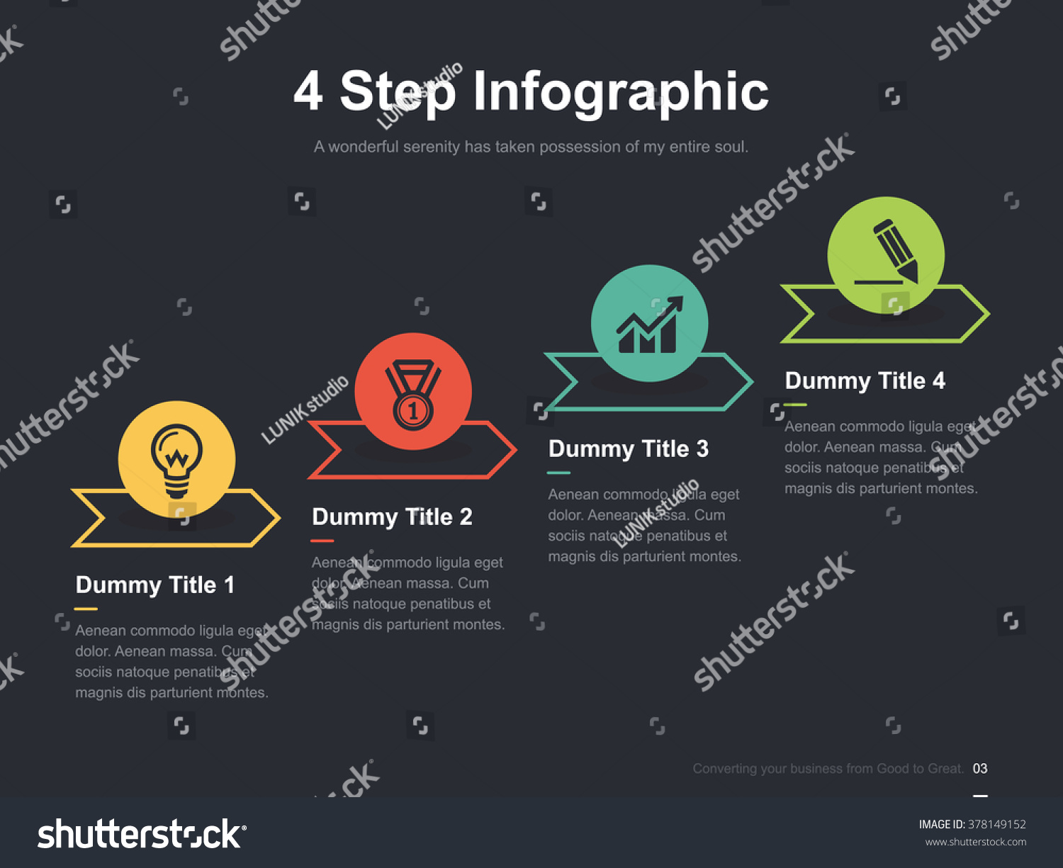 Flat Business Presentation Vector Slide Template Stock Vector (Royalty ...