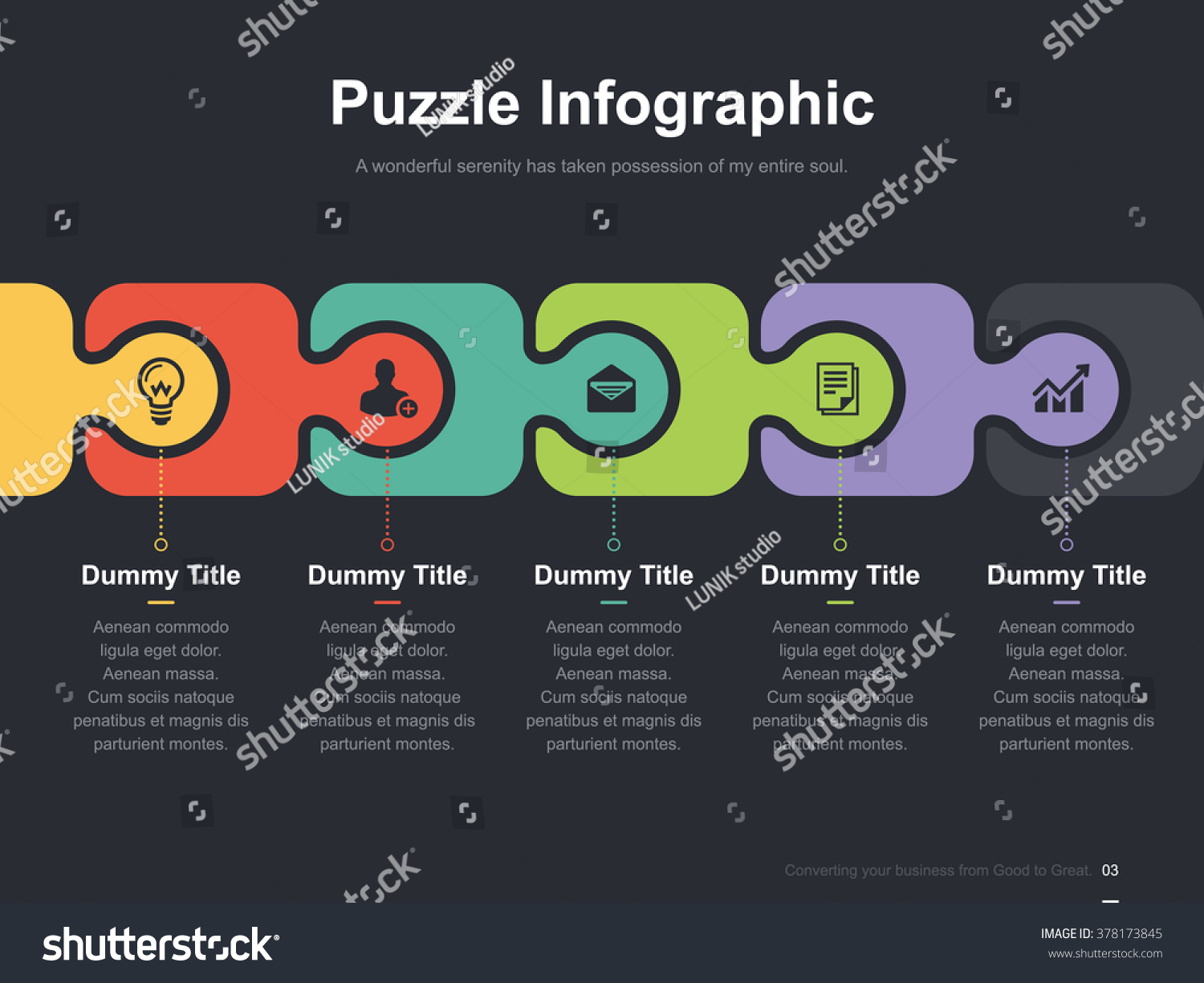 Flat Business Presentation Vector Slide Template Stock Vector (Royalty ...
