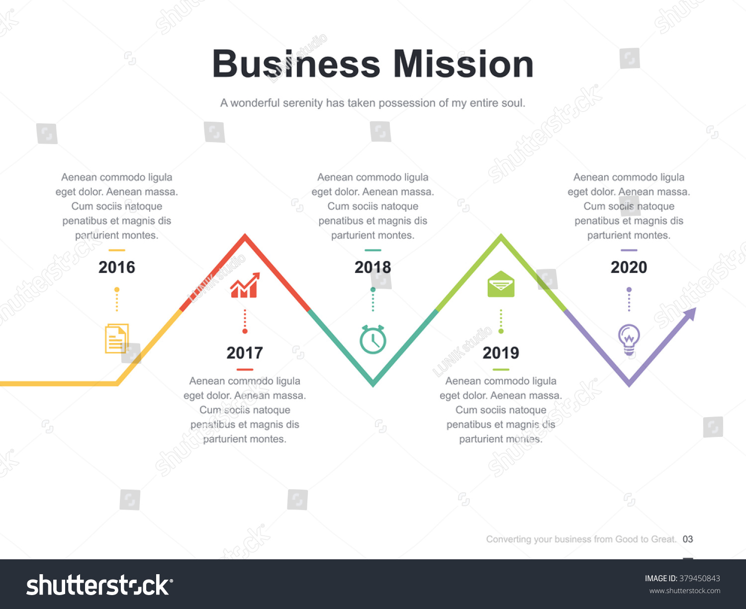 Flat Business Presentation Vector Slide Template Stock Vector (Royalty ...