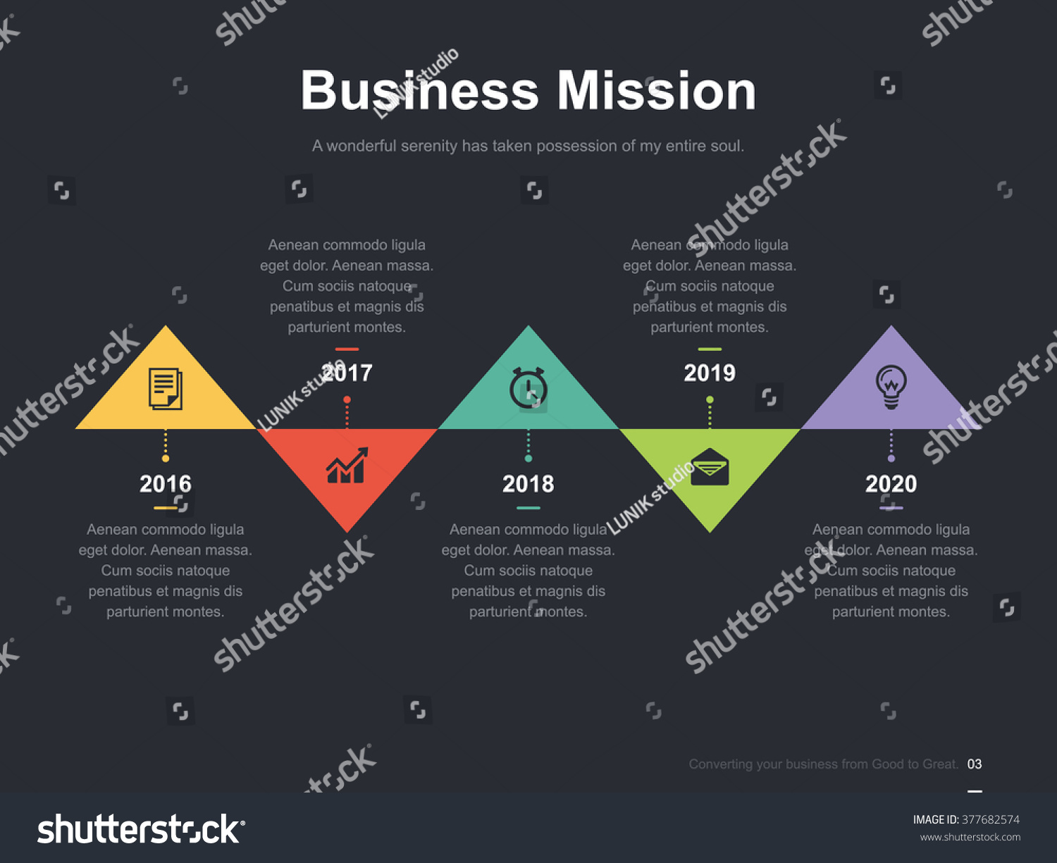 Flat Business Presentation Vector Slide Template Stock Vector (Royalty ...