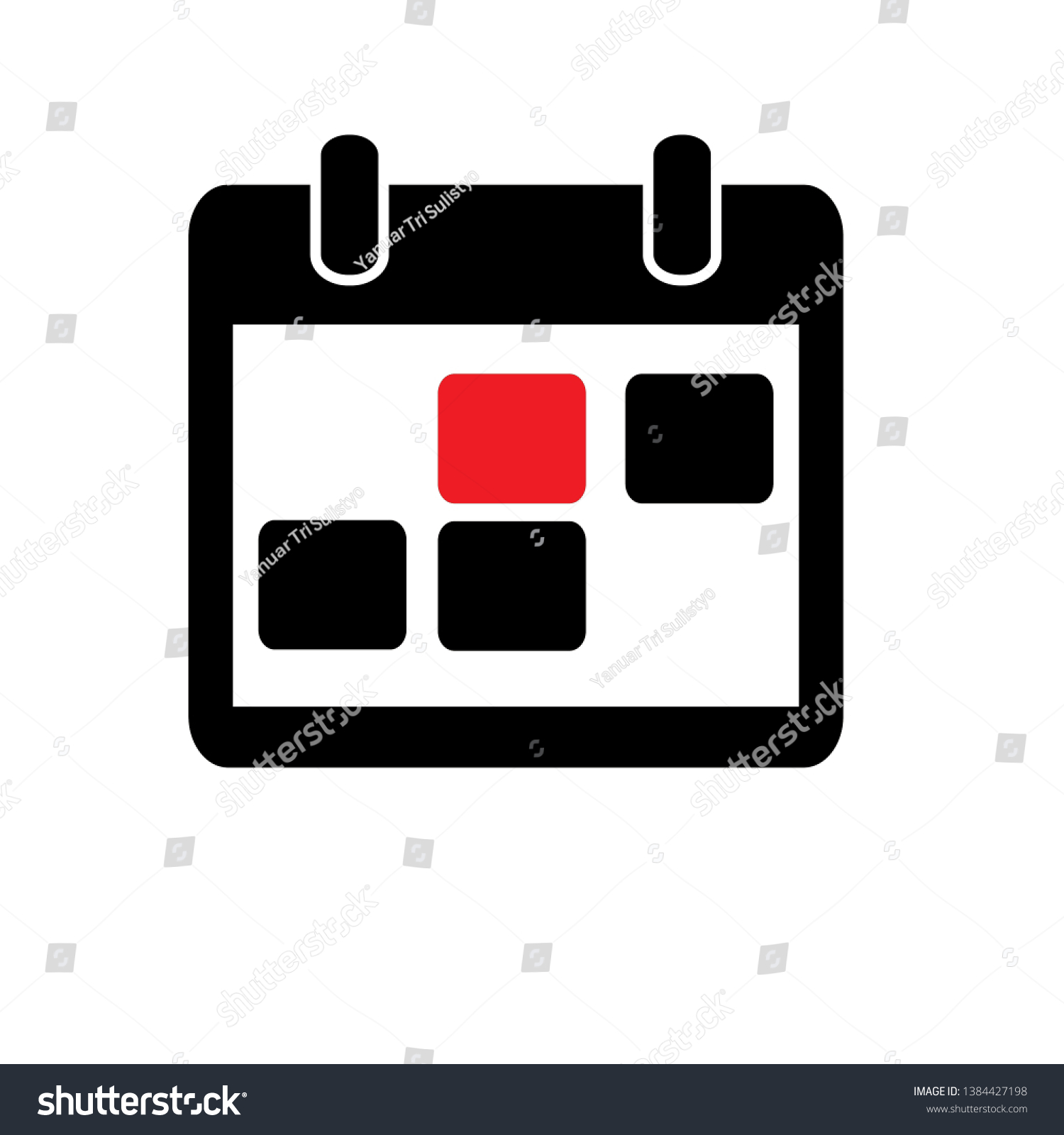 Flat Calendar Icon Logo Vector Illustration Stock Vector (Royalty Free ...