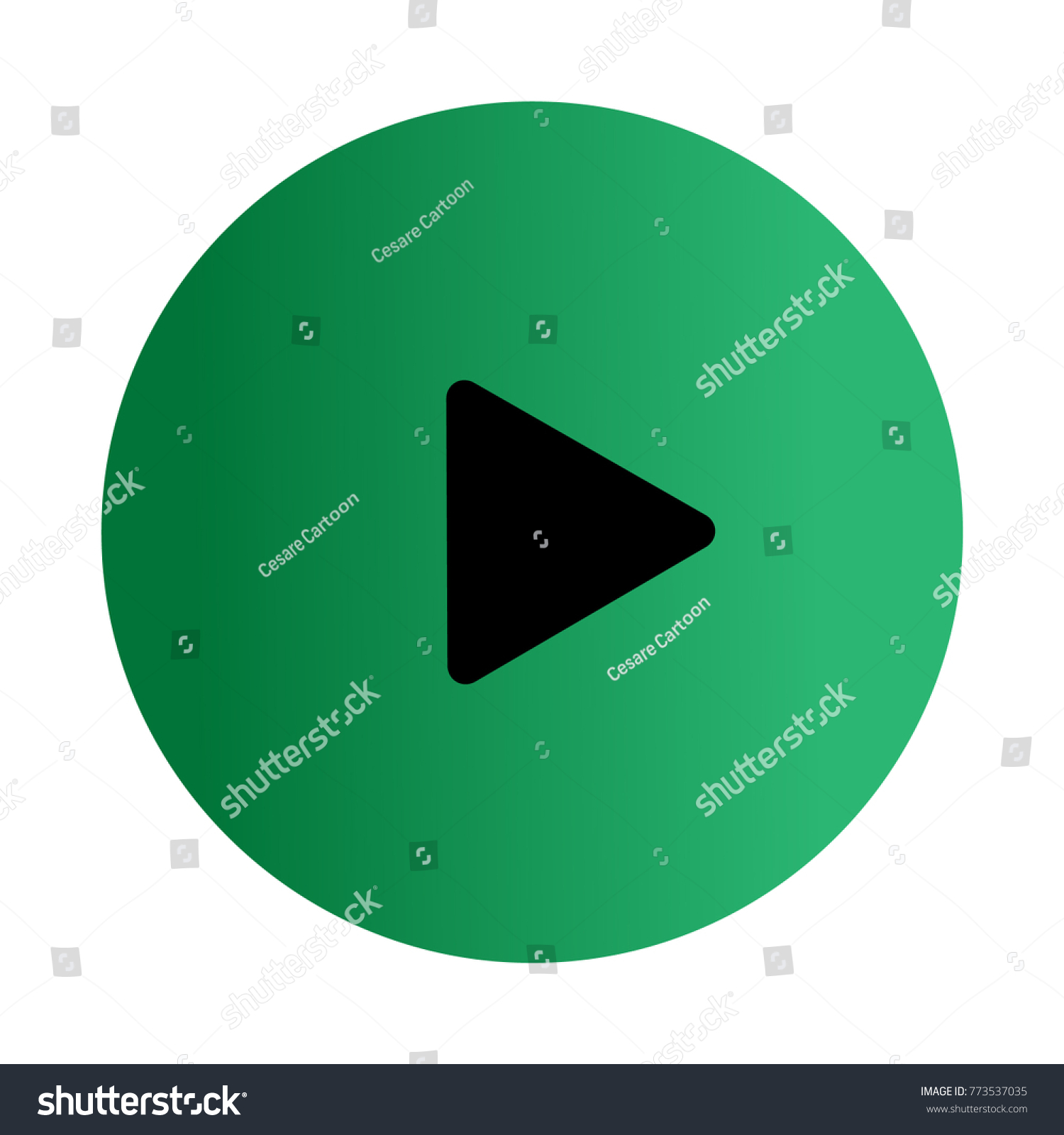 Flat Color Play Button Icon Stock Vector (Royalty Free) 773537035 ...