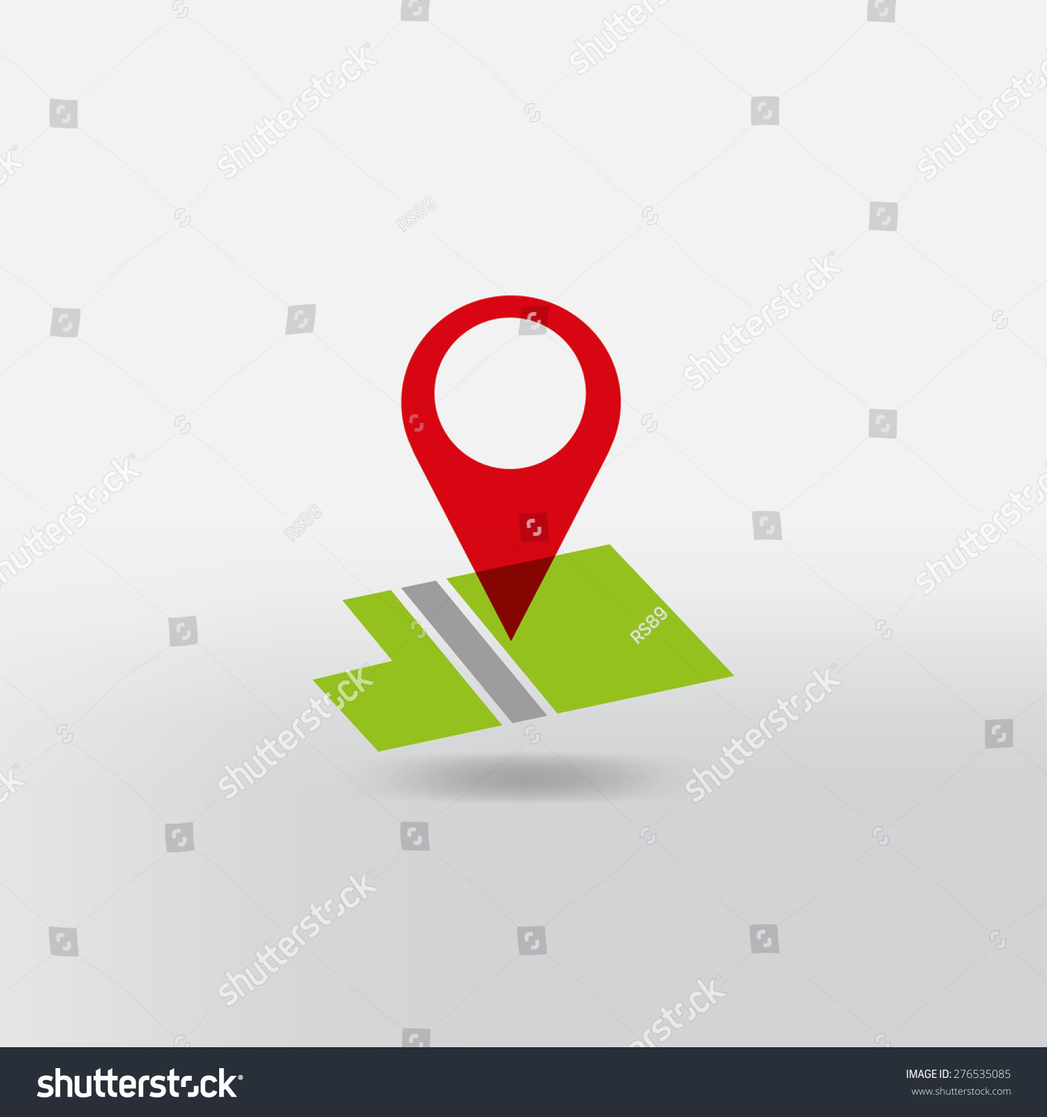 Flat Colored Location Icon Stock Vector (Royalty Free) 276535085 ...