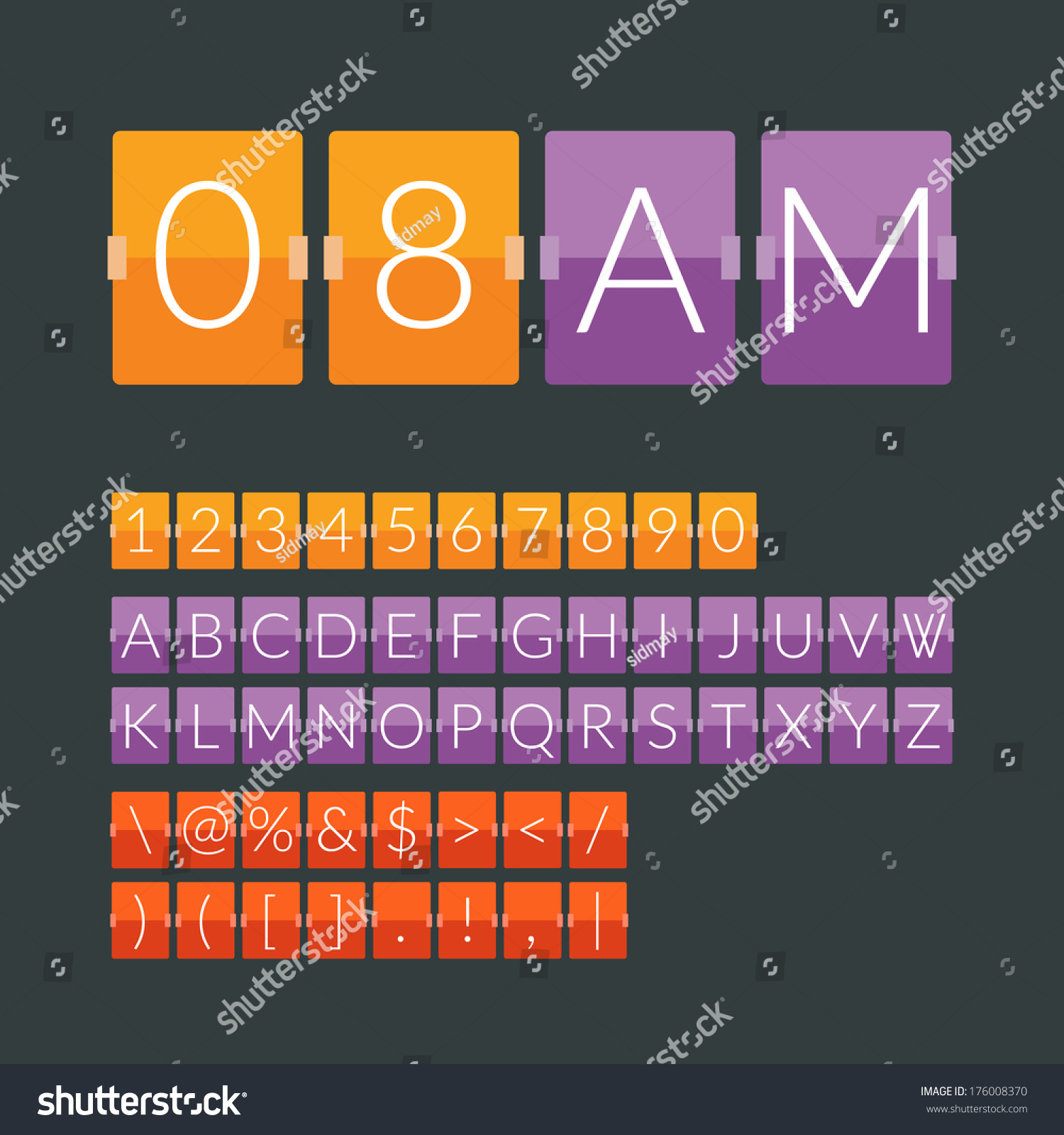 Flat Countdown Timer White Color Mechanical Stock Vector (Royalty Free ...