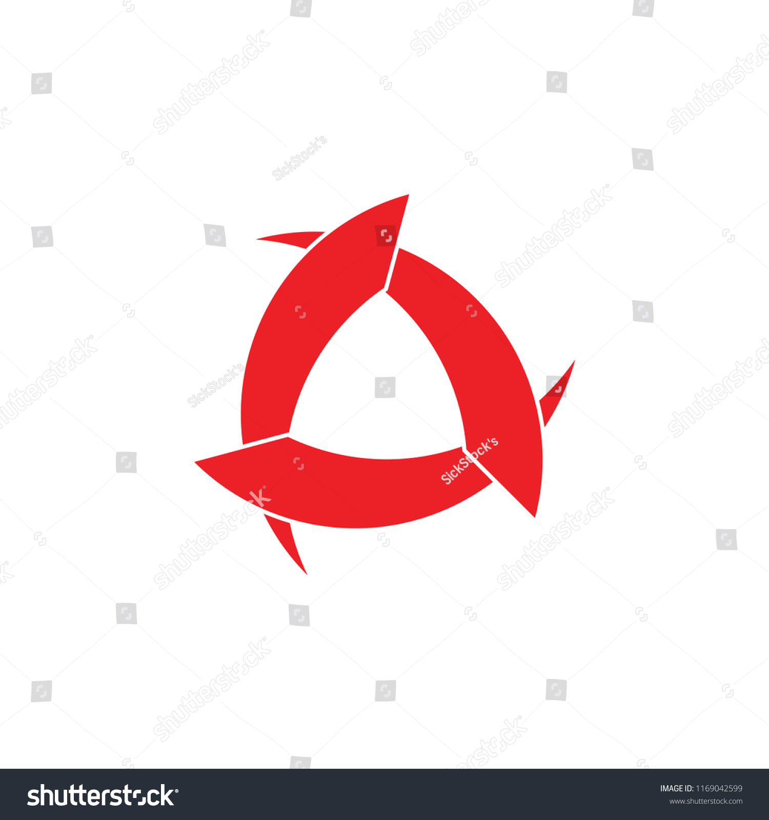 Flat Curves Circle Abstract Logo Vector Stock Vector (Royalty Free ...