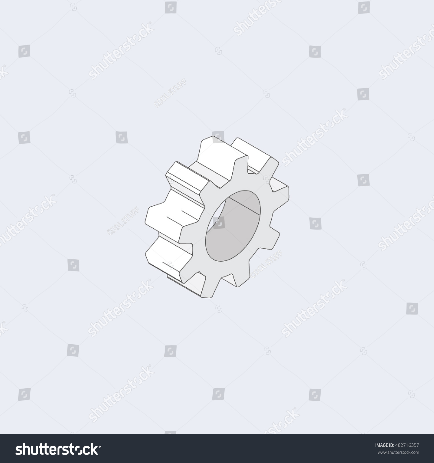 Flat 3d Isometric Cog Wheels Gearsidea Stock Vector (Royalty Free ...