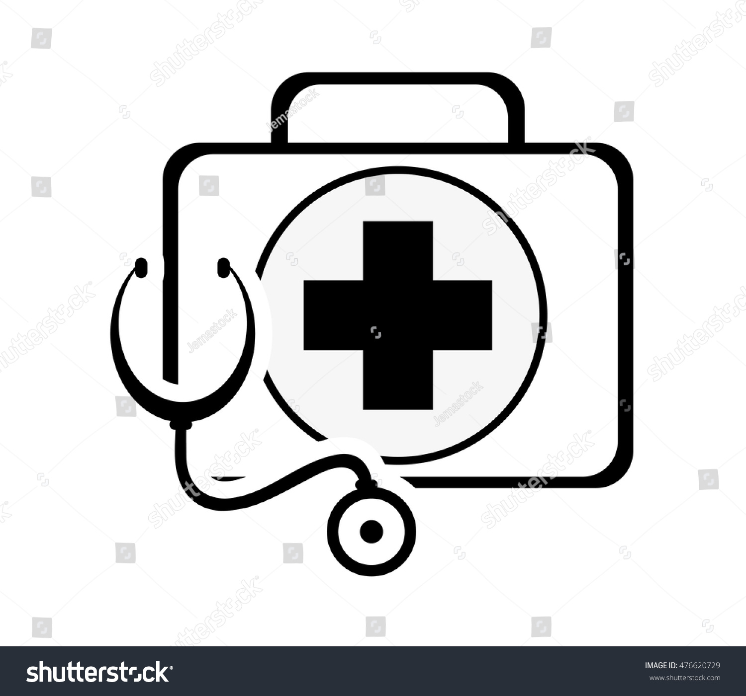Flat Design First Aid Kit Stethoscope Stock Vector (Royalty Free ... Flat Design First Aid Kit Stethoscope Stock Vector (Royalty Free ...