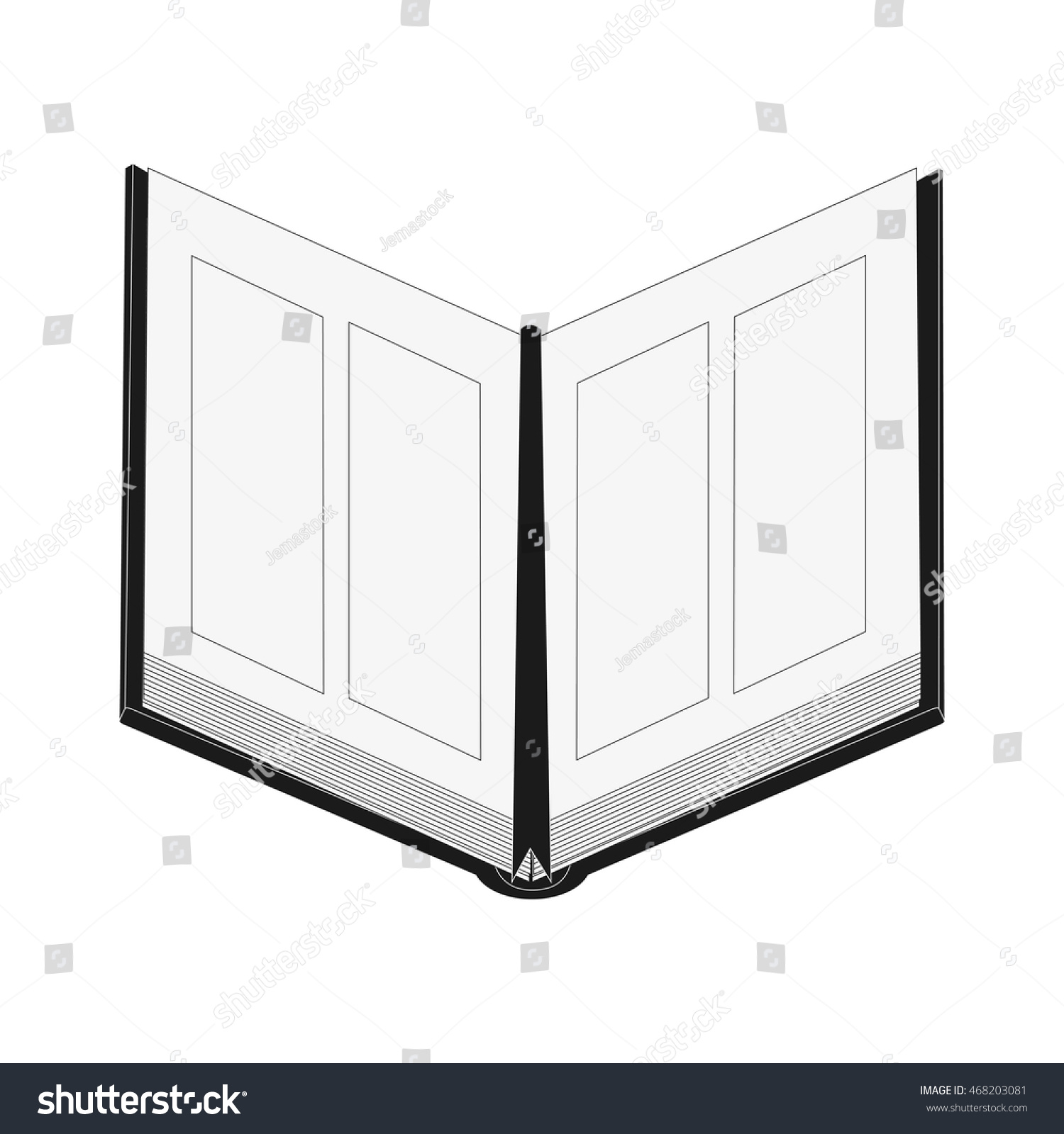 Flat Design Open Book Icon Vector Stock Vector (Royalty Free) 468203081 ...