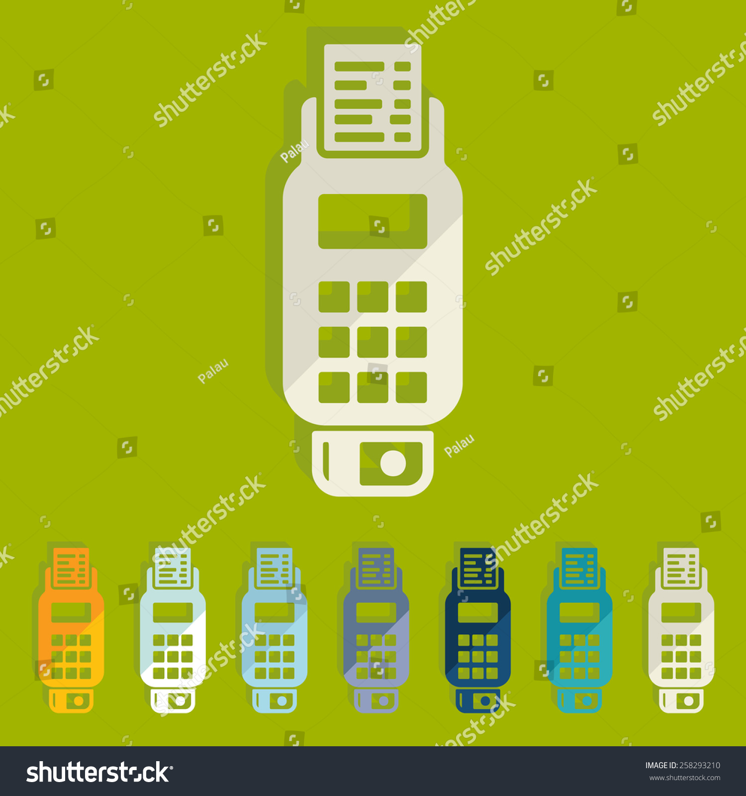 Flat Design Pos Terminal Stock Vector (Royalty Free) 258293210