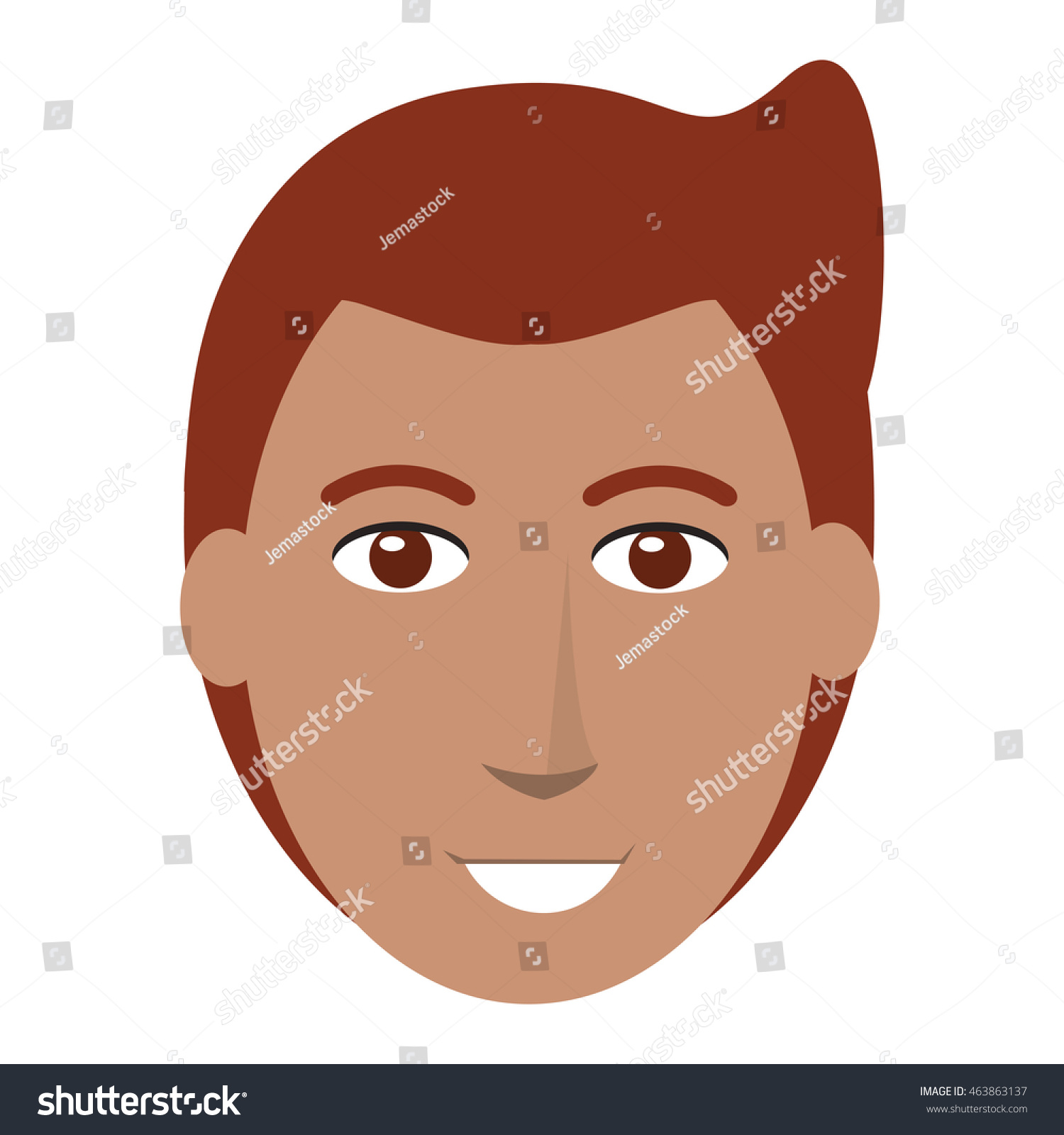 Flat Design Single Man Icon Vector: vector de stock (libre de regalías ...