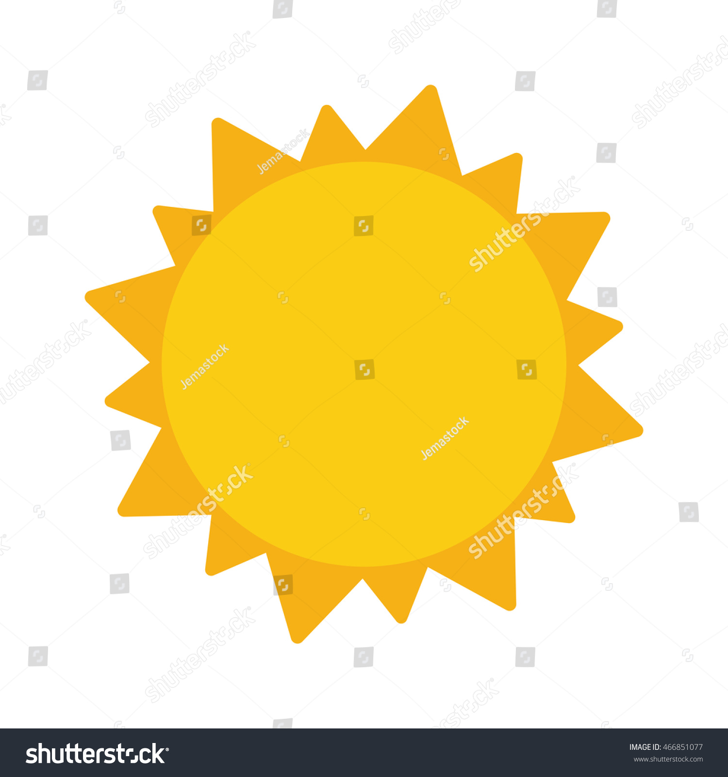Flat Design Sun Representation Icon Vector Stock Vector (Royalty Free ...