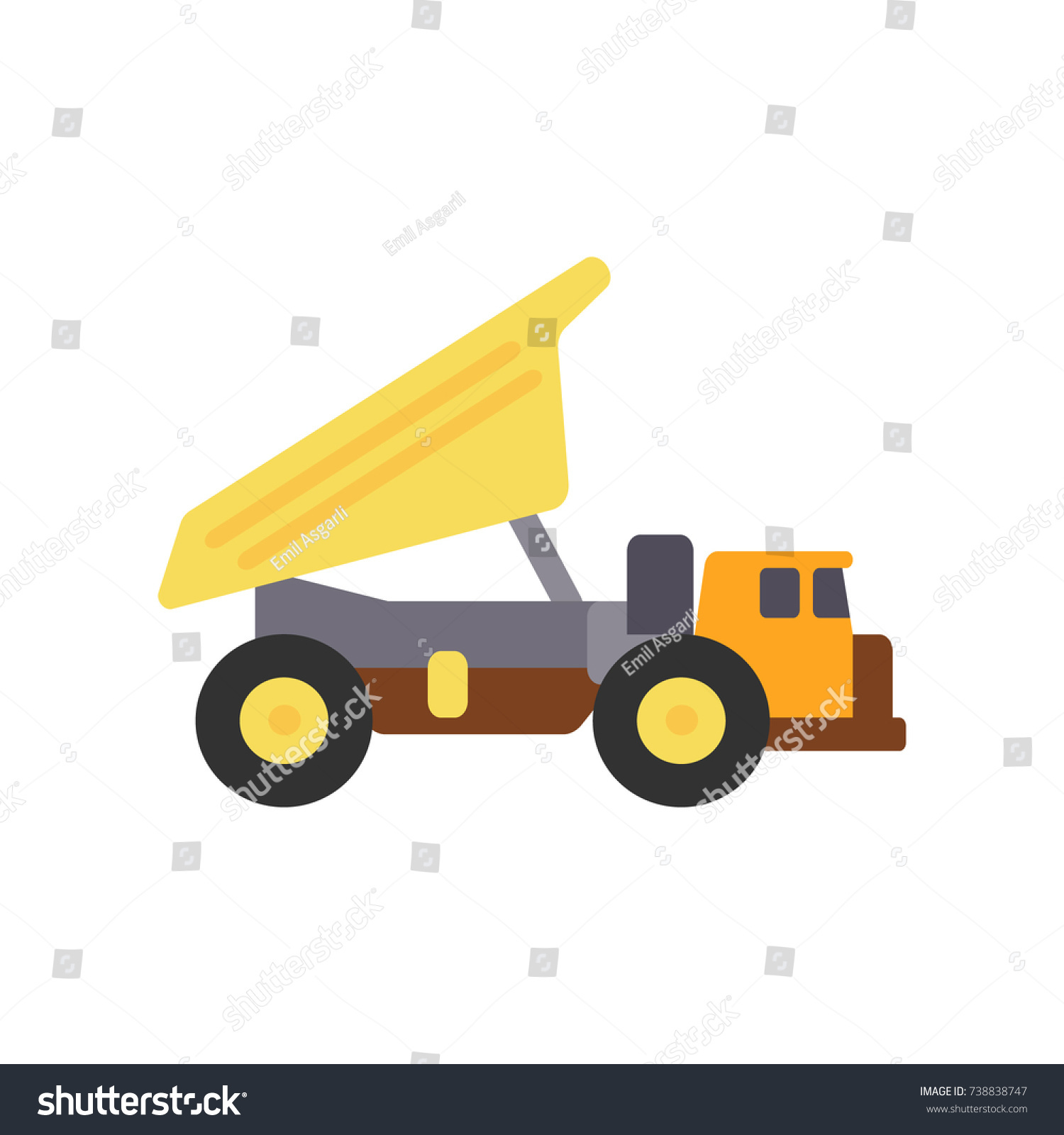 Flat Design Truck Vector Illustration Stock Vector (Royalty Free ...