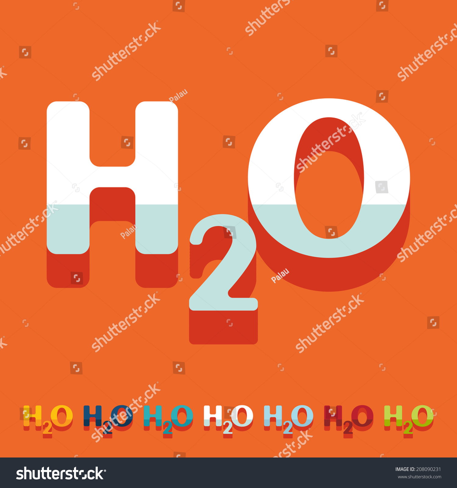 Flat Design Water Stock Vector (Royalty Free) 208090231 | Shutterstock