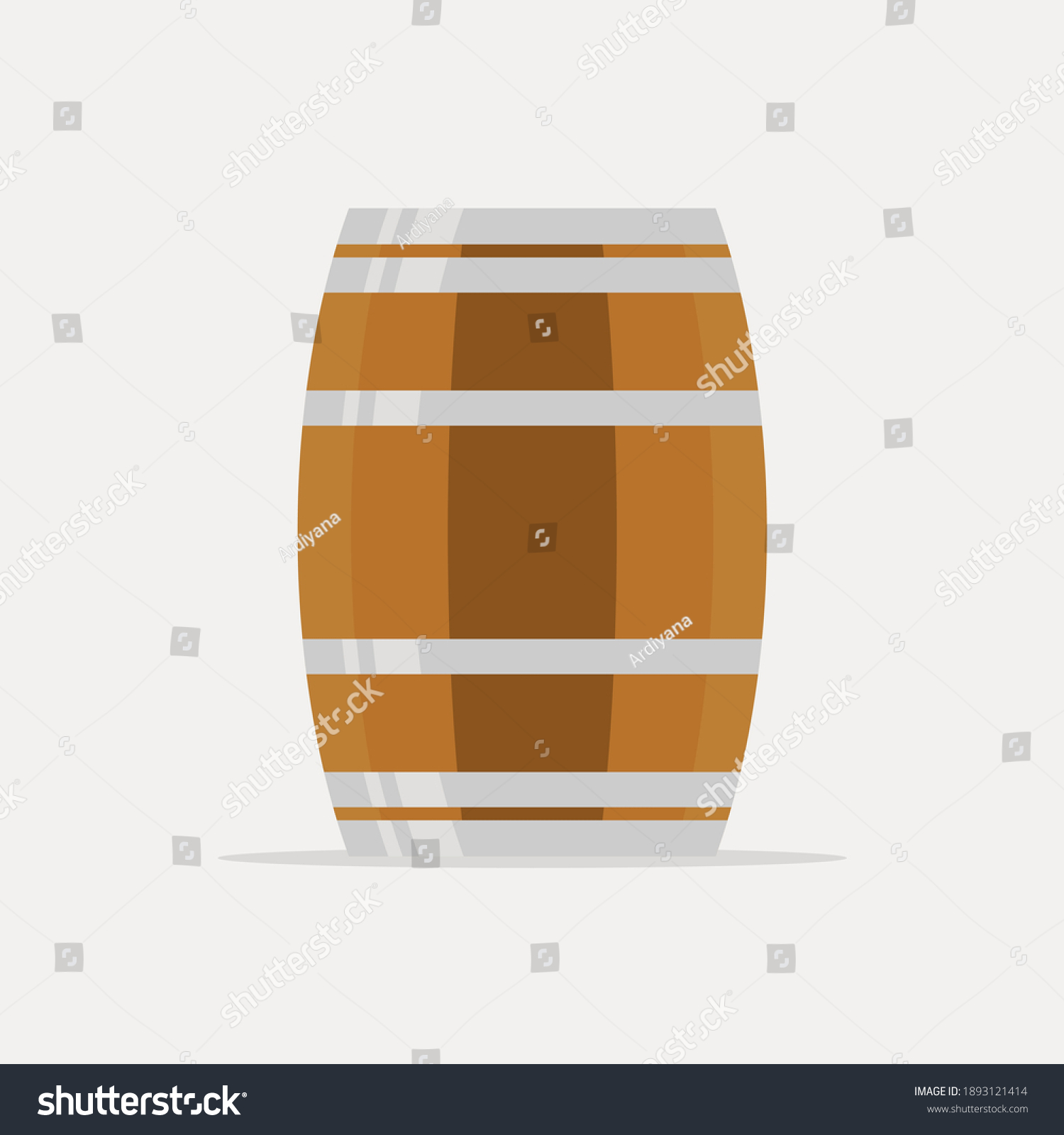 Flat Design Whiskey Barrel Vector Graphics Stock Vector (Royalty Free ...