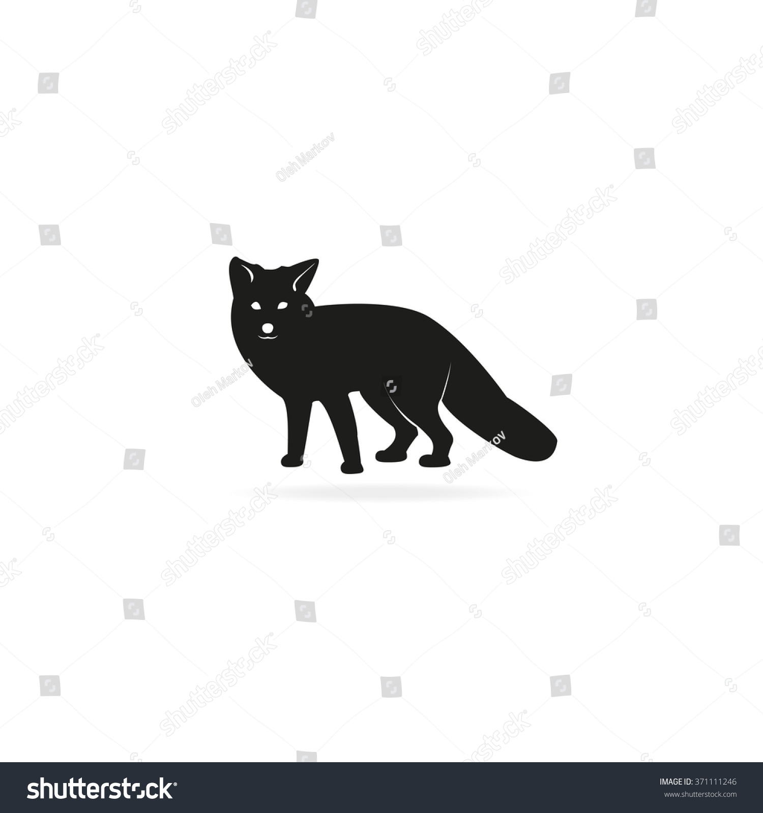 Flat Fox Illustration Stock Vector 371111246 - Shutterstock