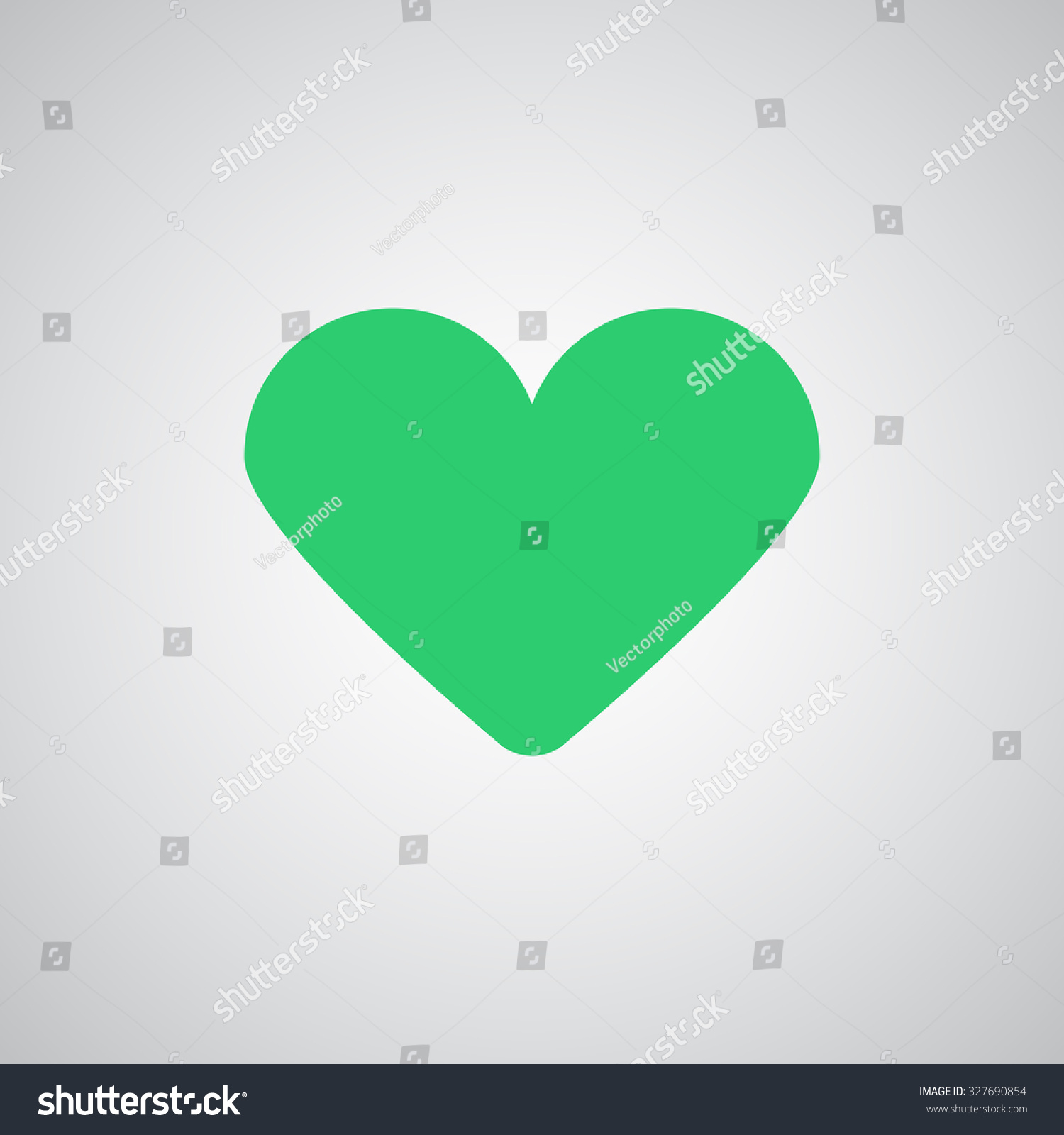Flat Green Heart Icon Stock Vector (Royalty Free) 327690854 - Shutterstock